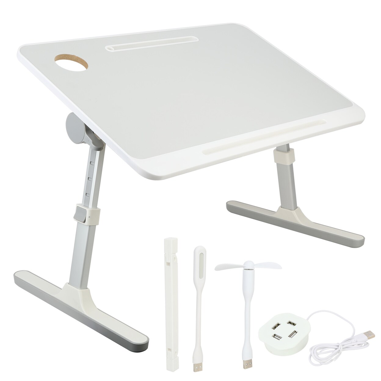 Laptop Bed Tray Table Height Angle Adjustable Laptop Bed Stand Portable ...