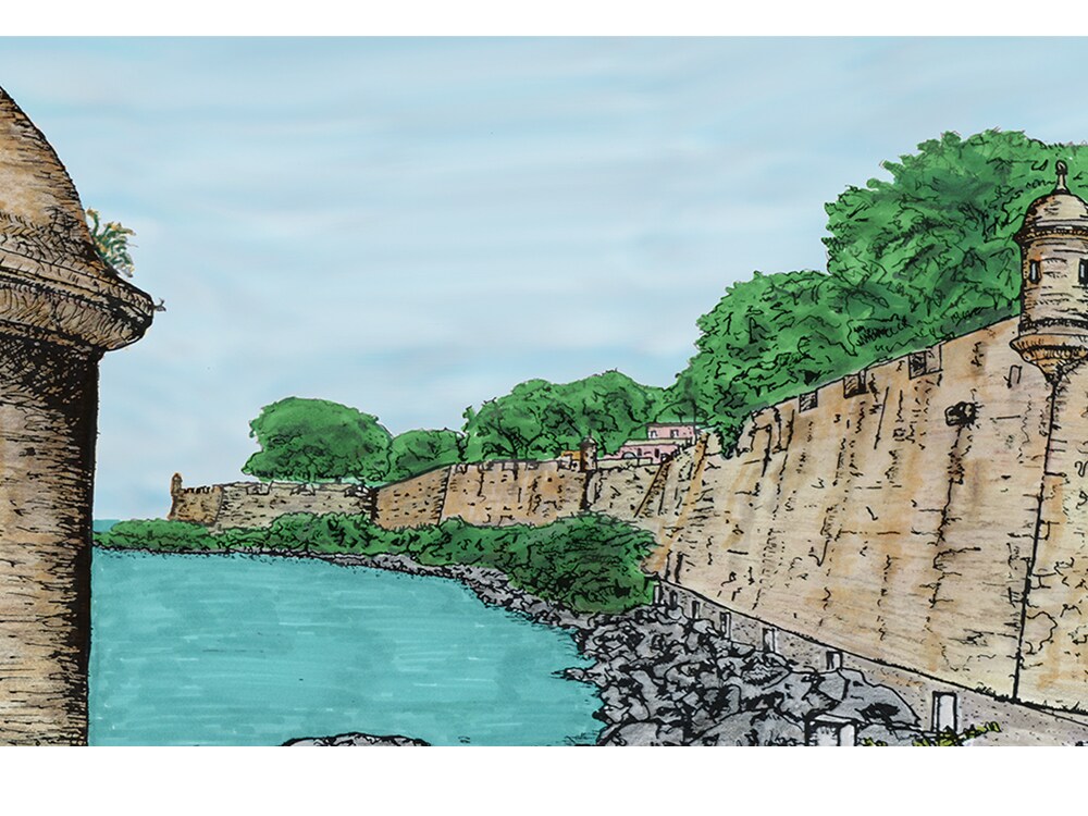 San Juan Puerto Rico Art, Castillo San Felipe del Morro, Spanish ...