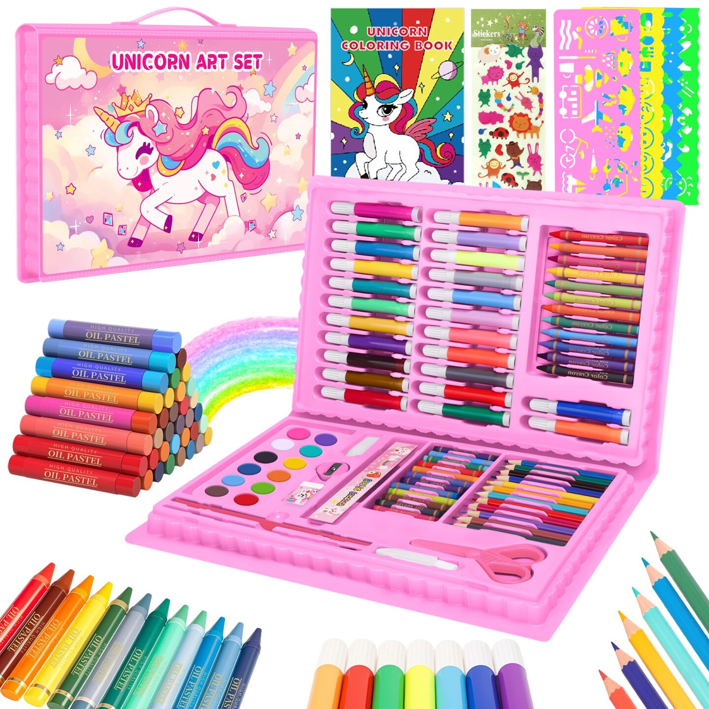 Art Supplies,Unicorn Drawing Set Coloring Kit Gift Art Box,Arts and ...