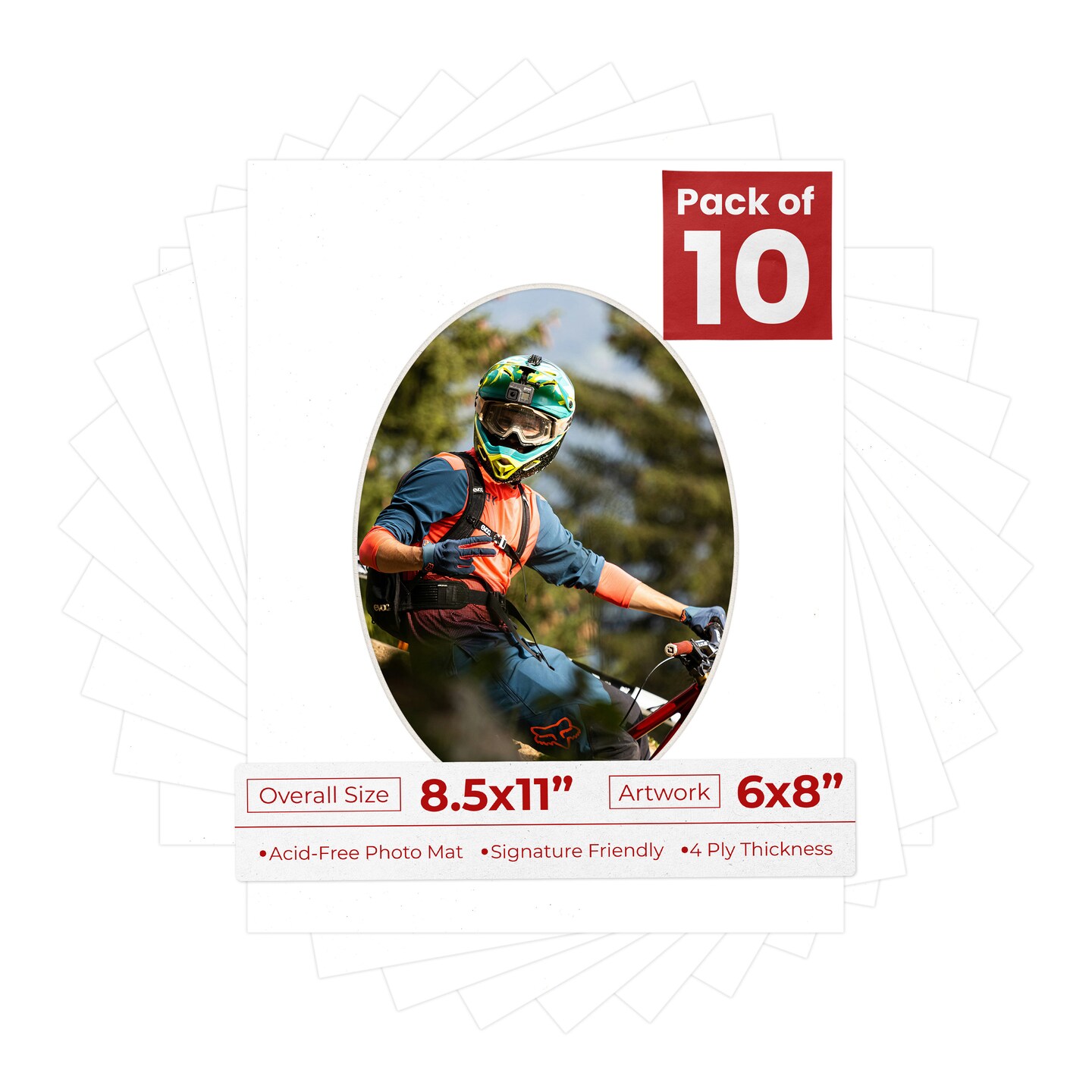 Golf Ball Texture Mat Board for 8.5x11 Frames - Oval Opening for 6x8 ...