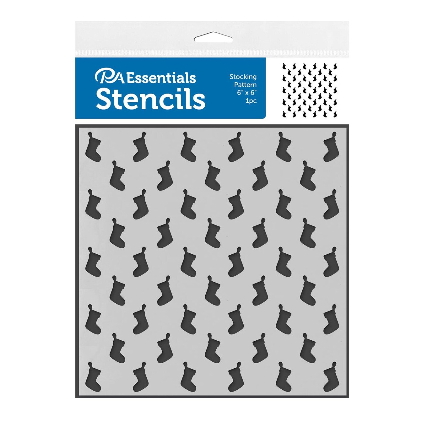 PA Essentials Stencil Stocking Pattern for Painting on Wood, Canvas ...