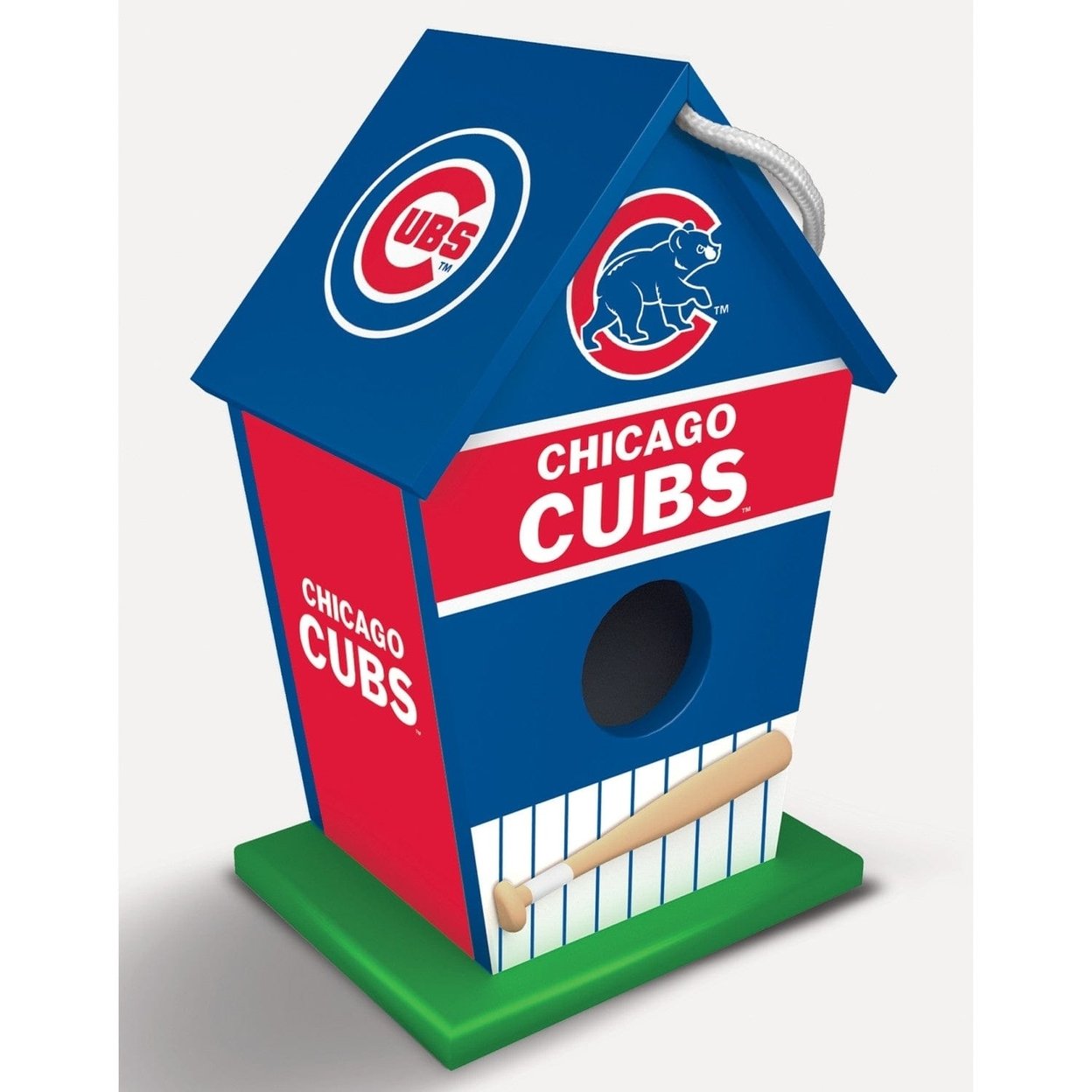 Chicago Cubs Birdhouse Wood Waterproof Rolled Tin Roof Easy Clean ...