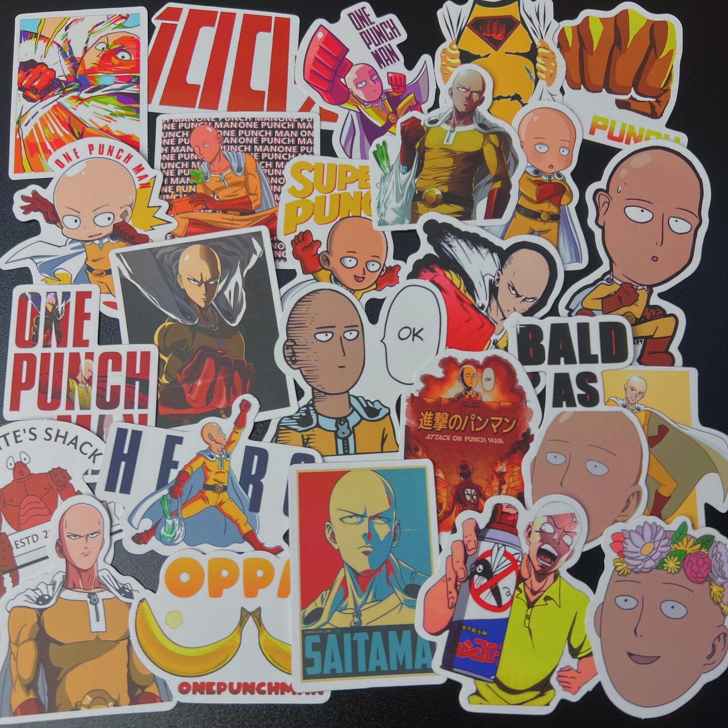 One punch man stickers, 50 assorted one punch man stickers, waterproof ...
