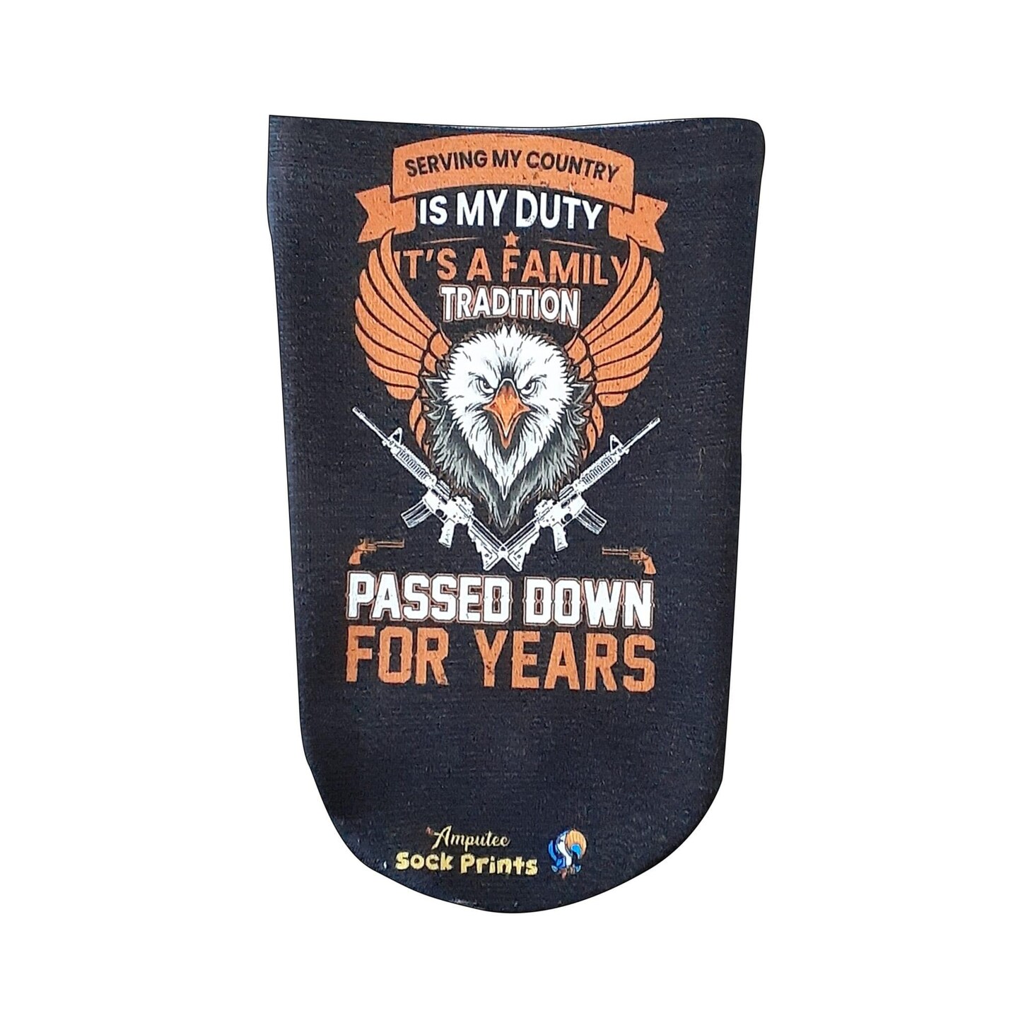 Amputee Sock, 3PLY Stump Sock, "Serving is My Duty and Family Tradition ...