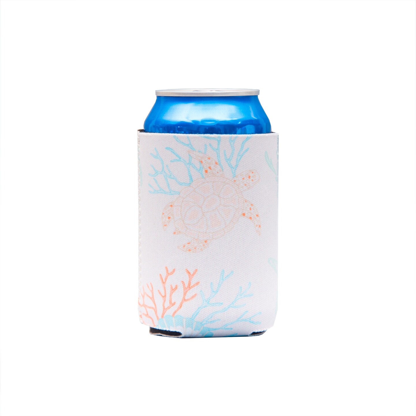 Nautical Sea Turtle Shells & Coral Theme 12 oz. Insulated Soft Can ...