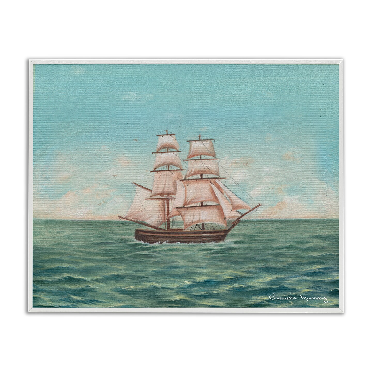 Stupell Industries Classic Voyage Ship Framed Giclee By Danielle Murray | Michaels