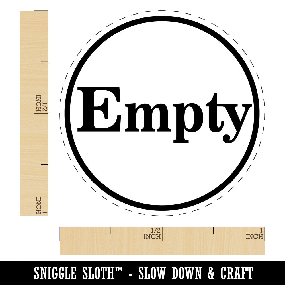 Empty Indicator Status Circle Self-Inking Rubber Stamp Crafting ...