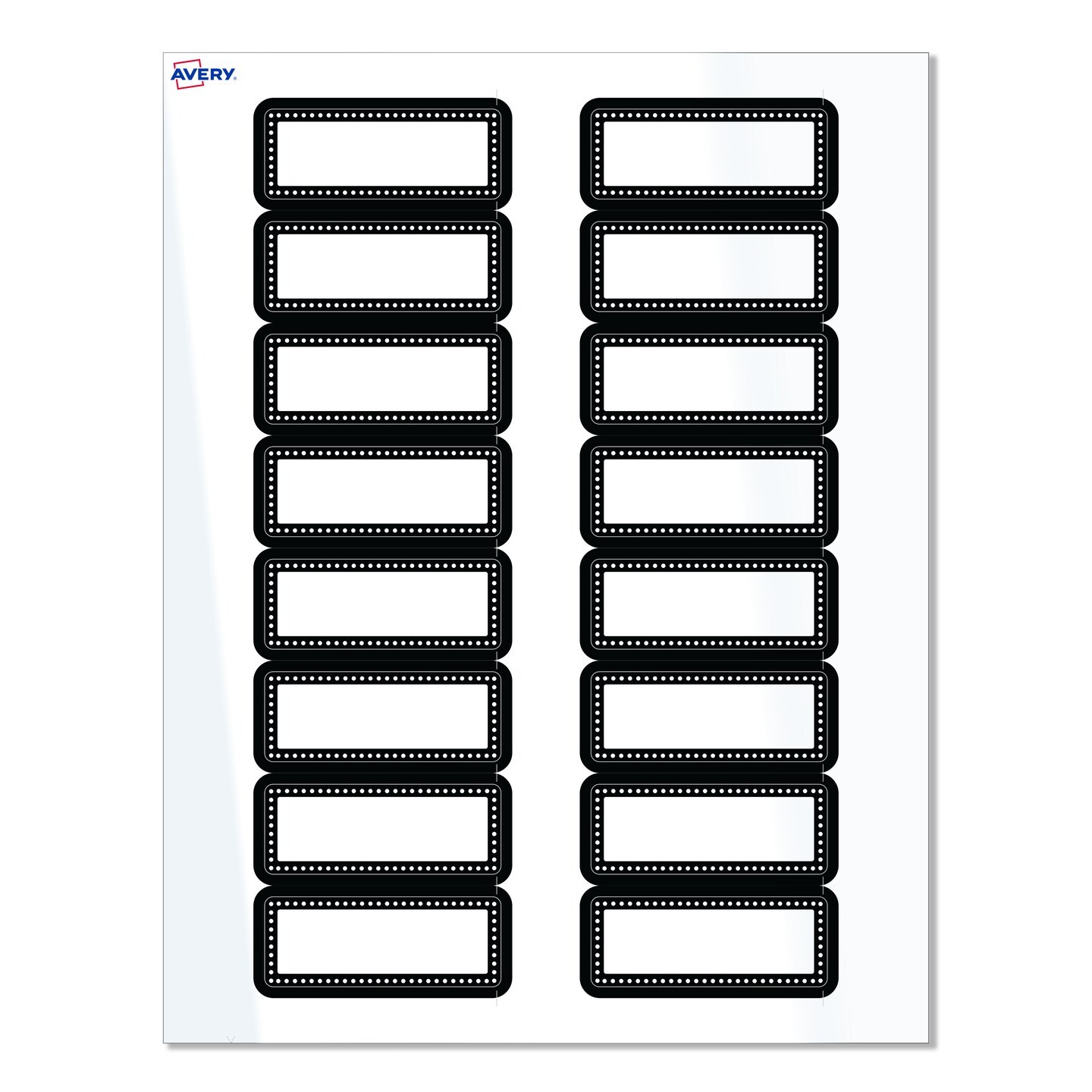 Avery Printable Rectangle Labels with Sure Feed Technology, Black ...