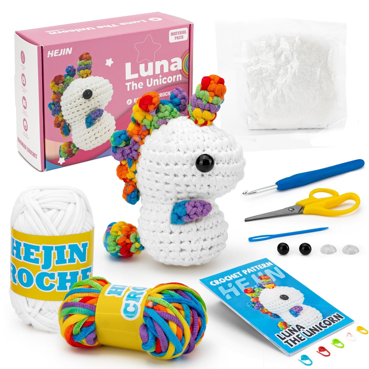 Crochet Kit for Beginners, Unicorn Crochet Kits for Kids and Adults ...