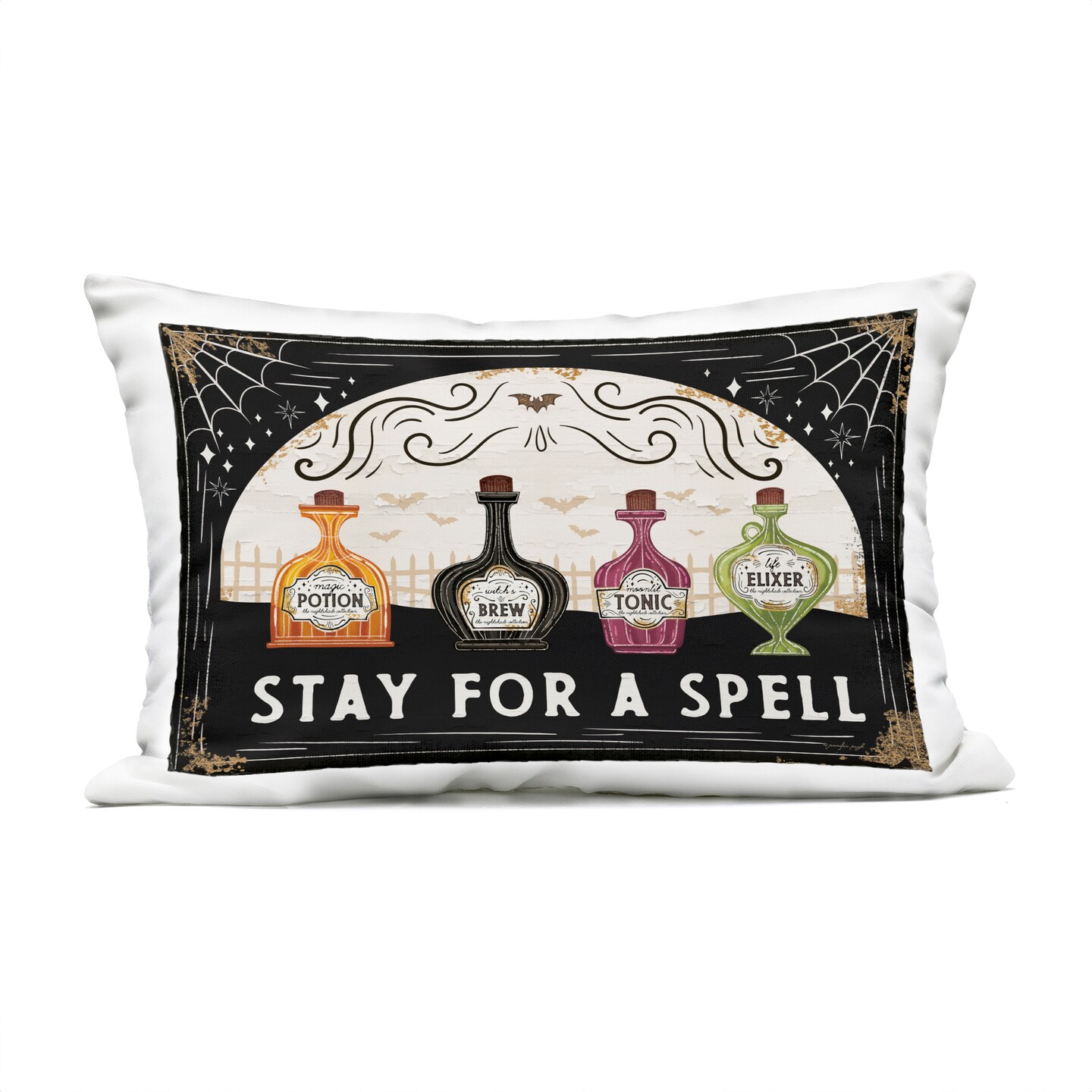 Stupell Industries Stay For A Spell Outdoor Printed Pillow, design by ...