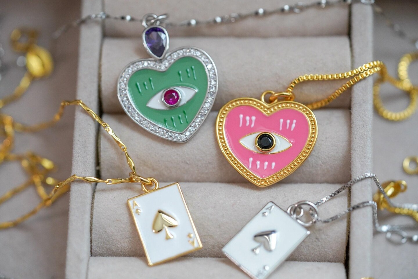 Heart necklaces for her store