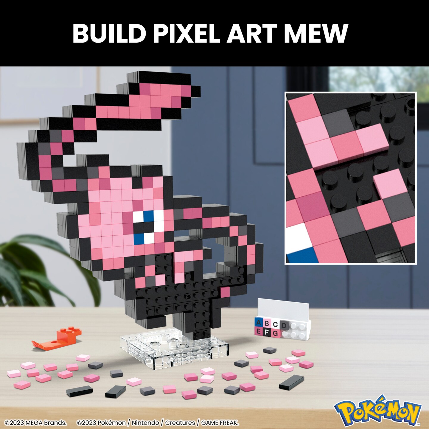 Mega Bloks - Pokemon Mew, Pixel Art, 434 Piece Building Toy Set ...