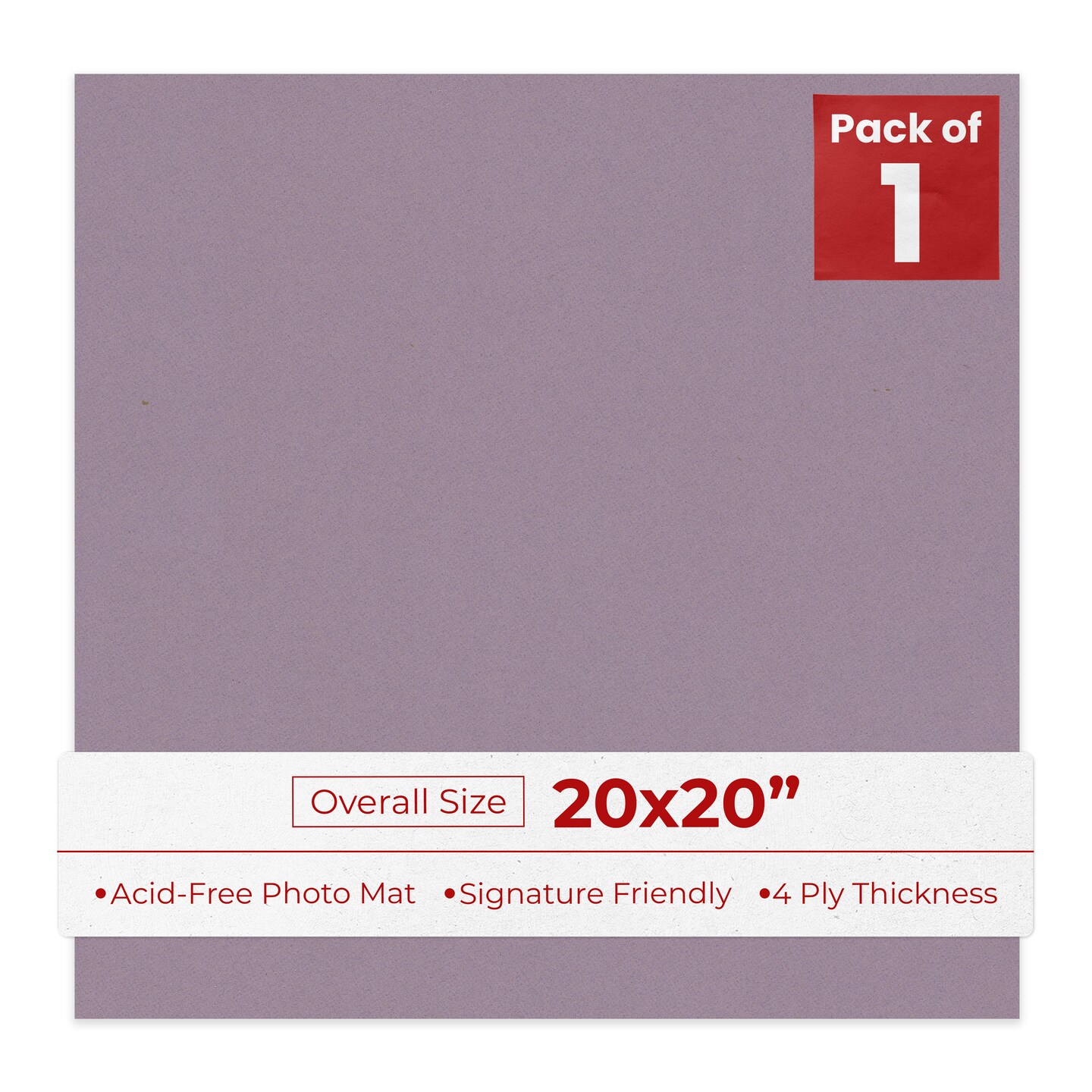 Grape Purple 20x20 Uncut Mat Board - Blank Sheets, No Opening, Color ...