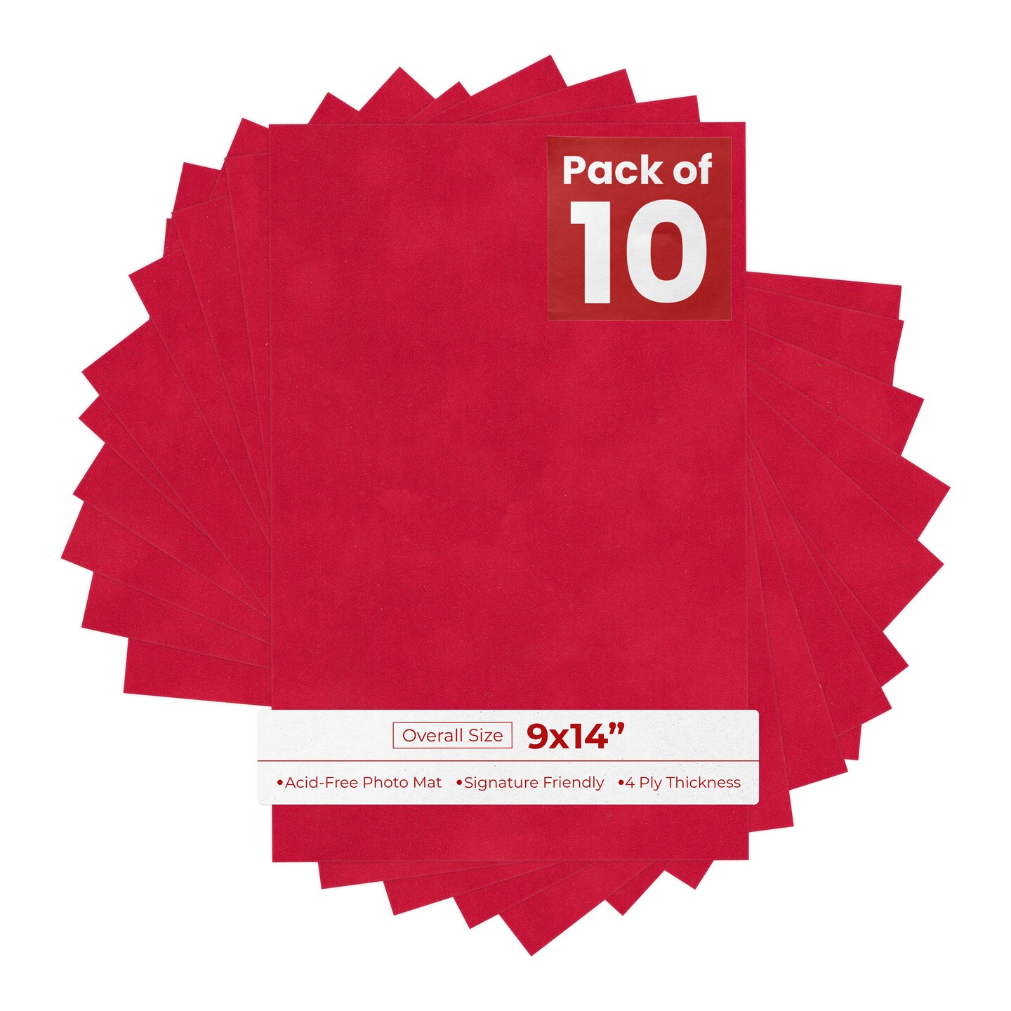 Cherry Red Suede 9x14 Uncut Mat Board - Blank Sheets, No Opening, Color ...