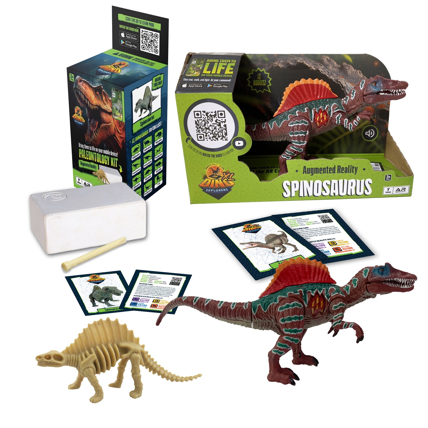 Dino Explorers: AR Dinosaur XL & Brick Combo - Spinosaurus - 10 ...