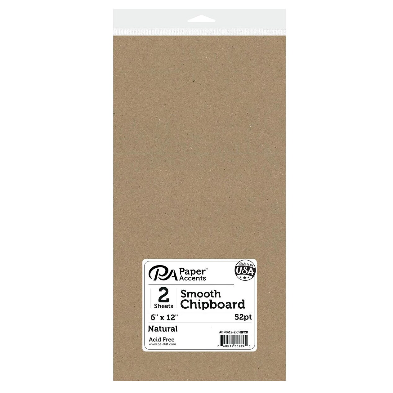 Accent Design Paper Accents Chipboard 6"x12" 1X Heavy 52pt Natural, 2pc ...