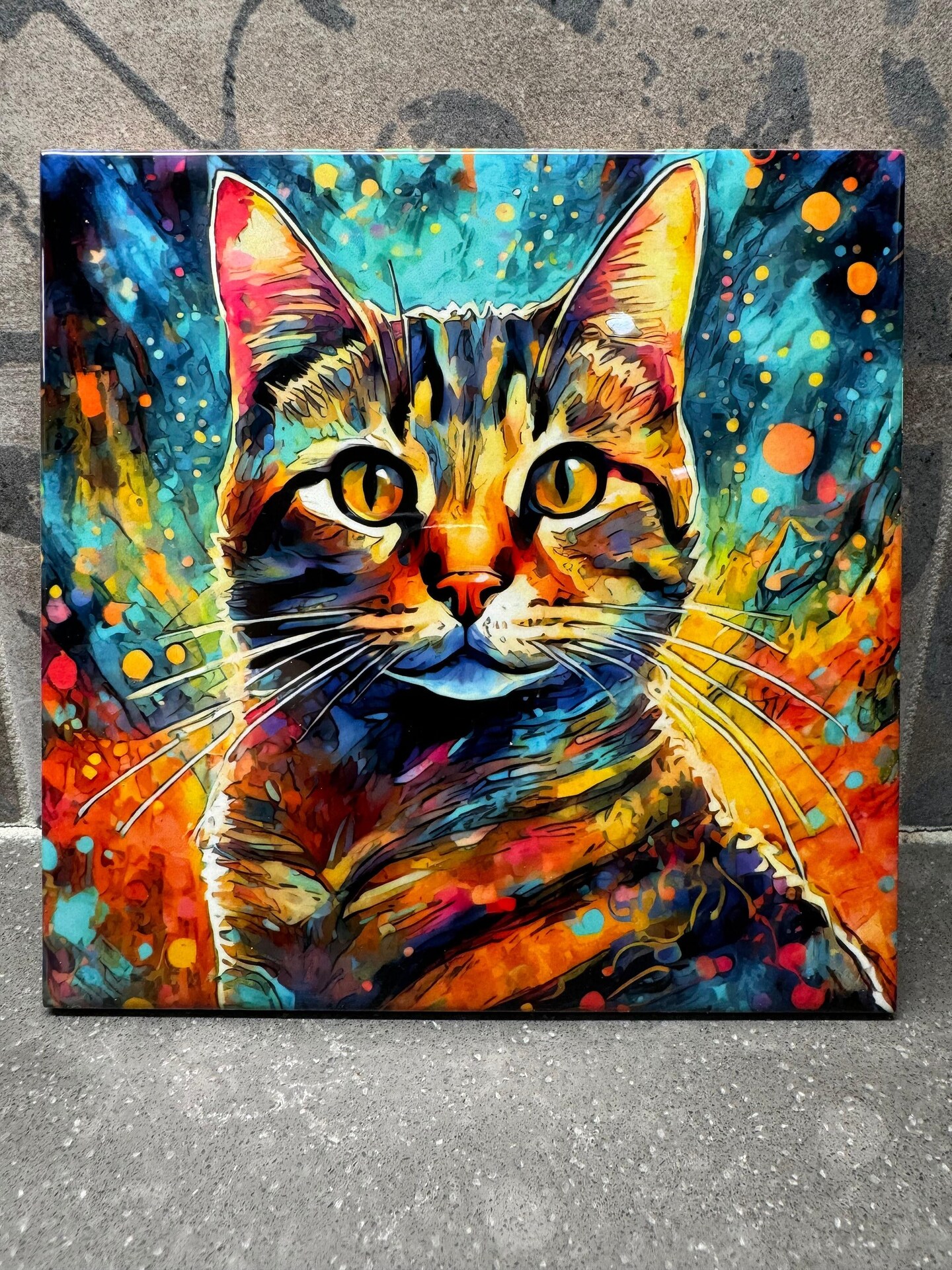 Tabby Cat Trivet. Tabby Cat Trivets. Hot Plate. 6"x6" Trivet. Tabby Cat ...