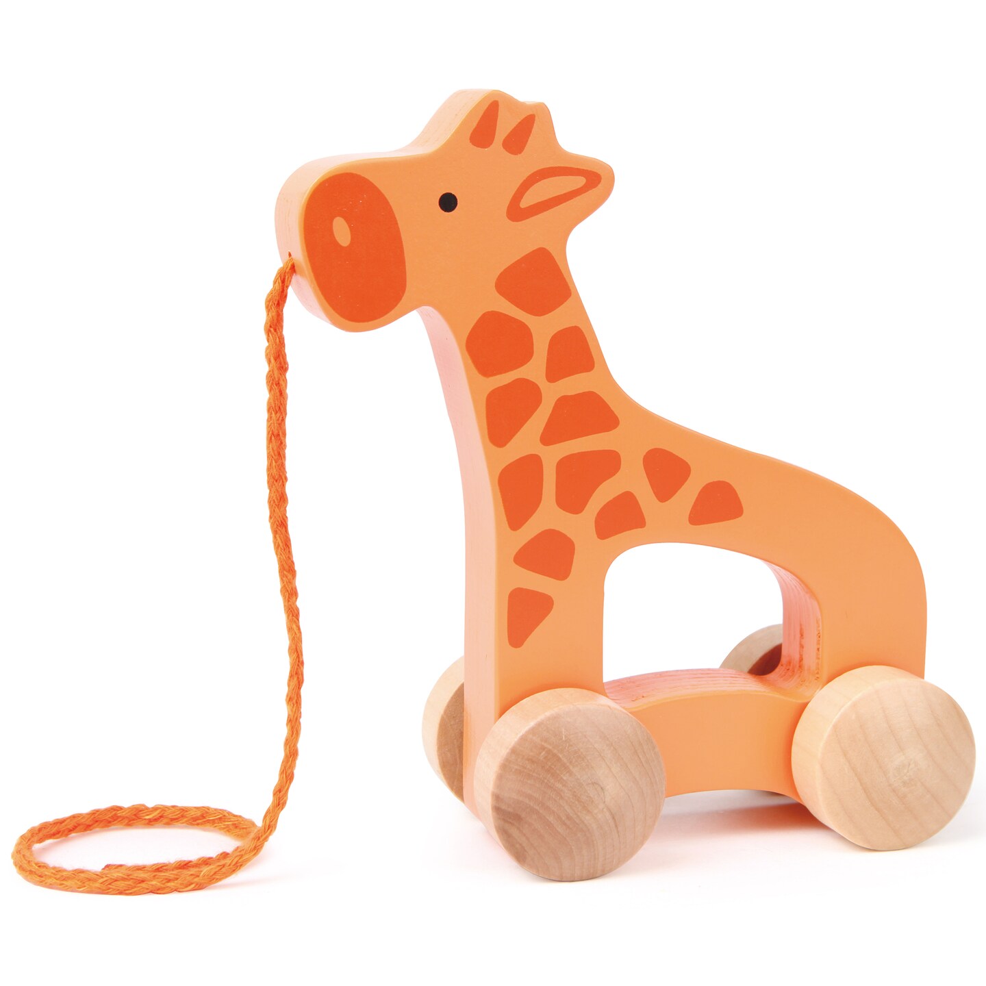 Hape: Push & Pull Giraffe - Orange - Wooden Toy, Push-Pull-Grab, Animal ...