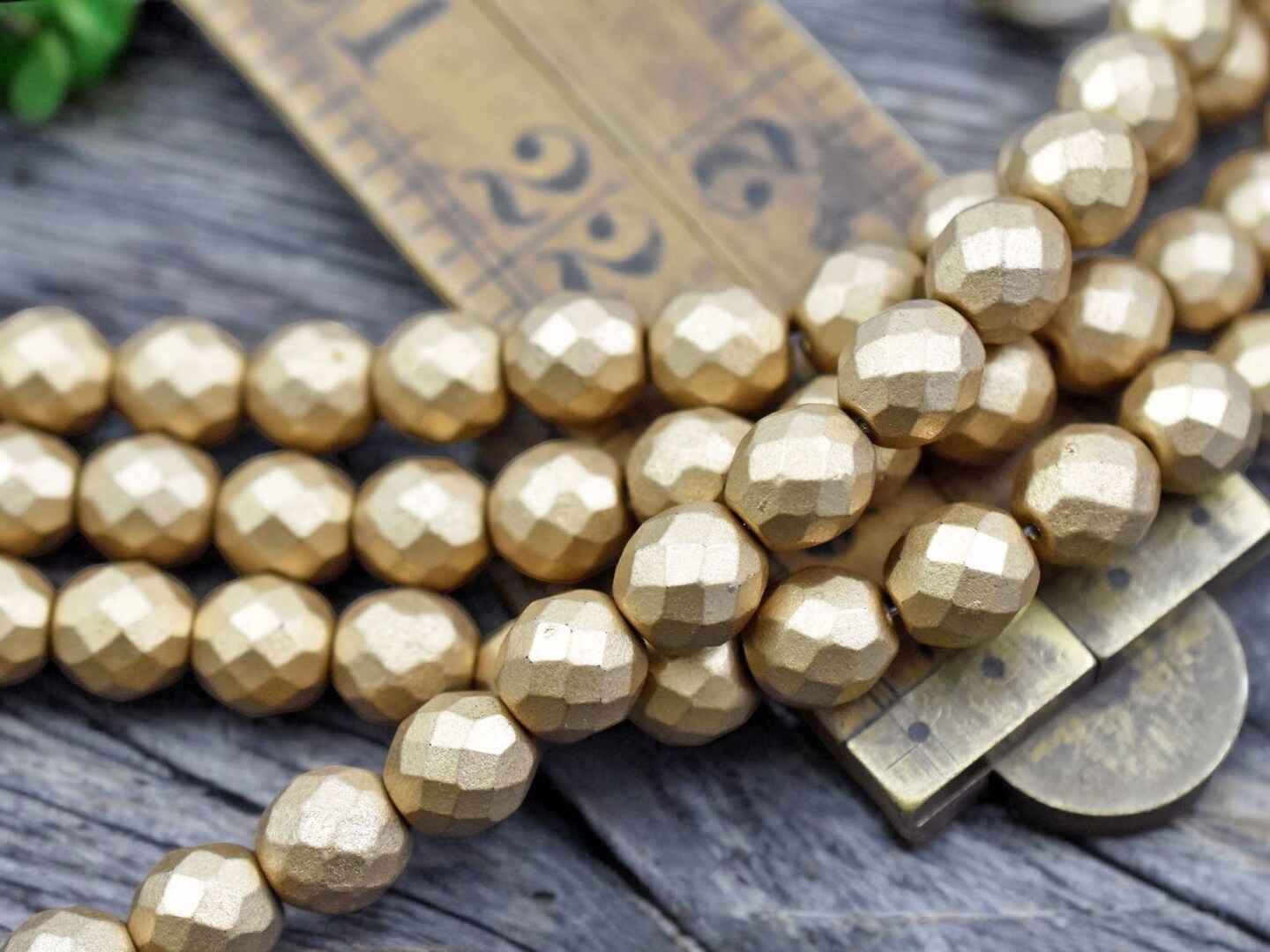 Matte Gold Fire Polished Round Beads -- Choose Your Size | Michaels