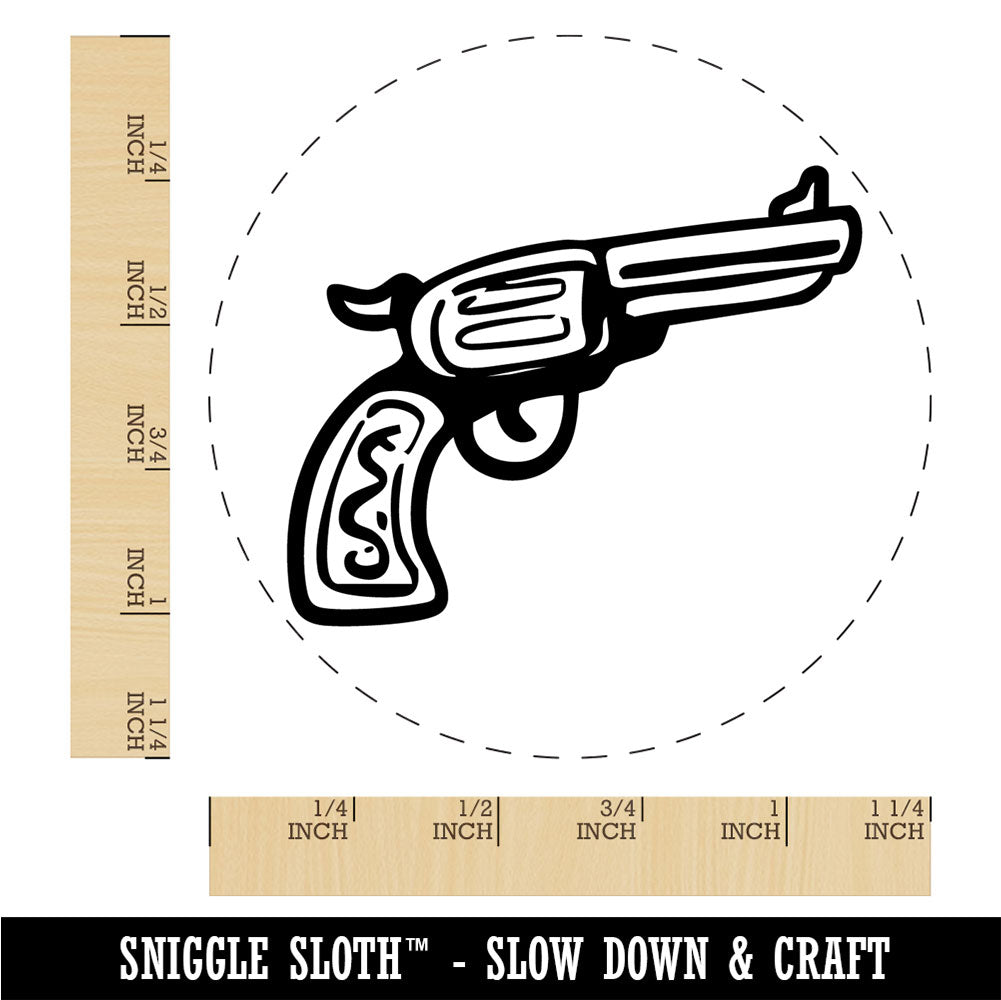 Cowboy Western Gun Revolver Handgun Rubber Stamp for Stamping Crafting ...