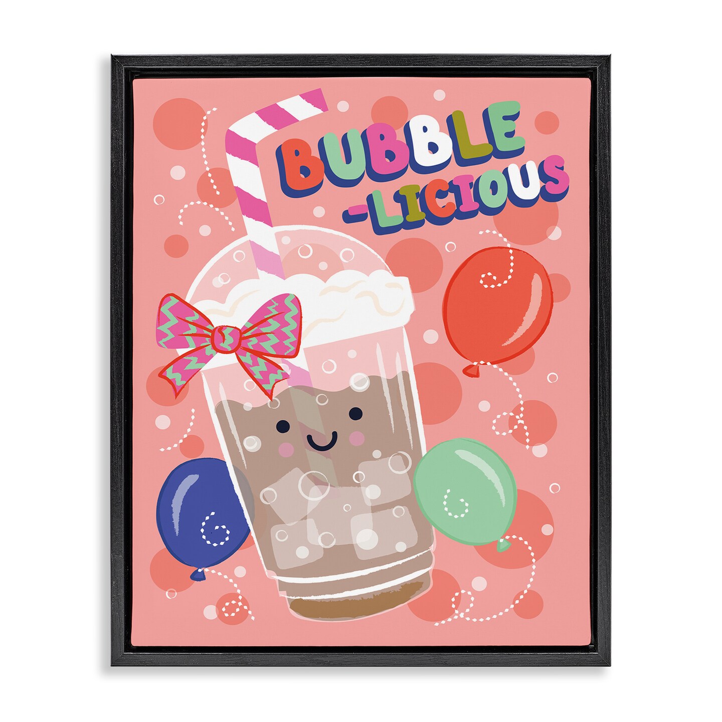 Stupell Industries Bubble-Licious Bubble Tea Floating Frame By Lisa ...