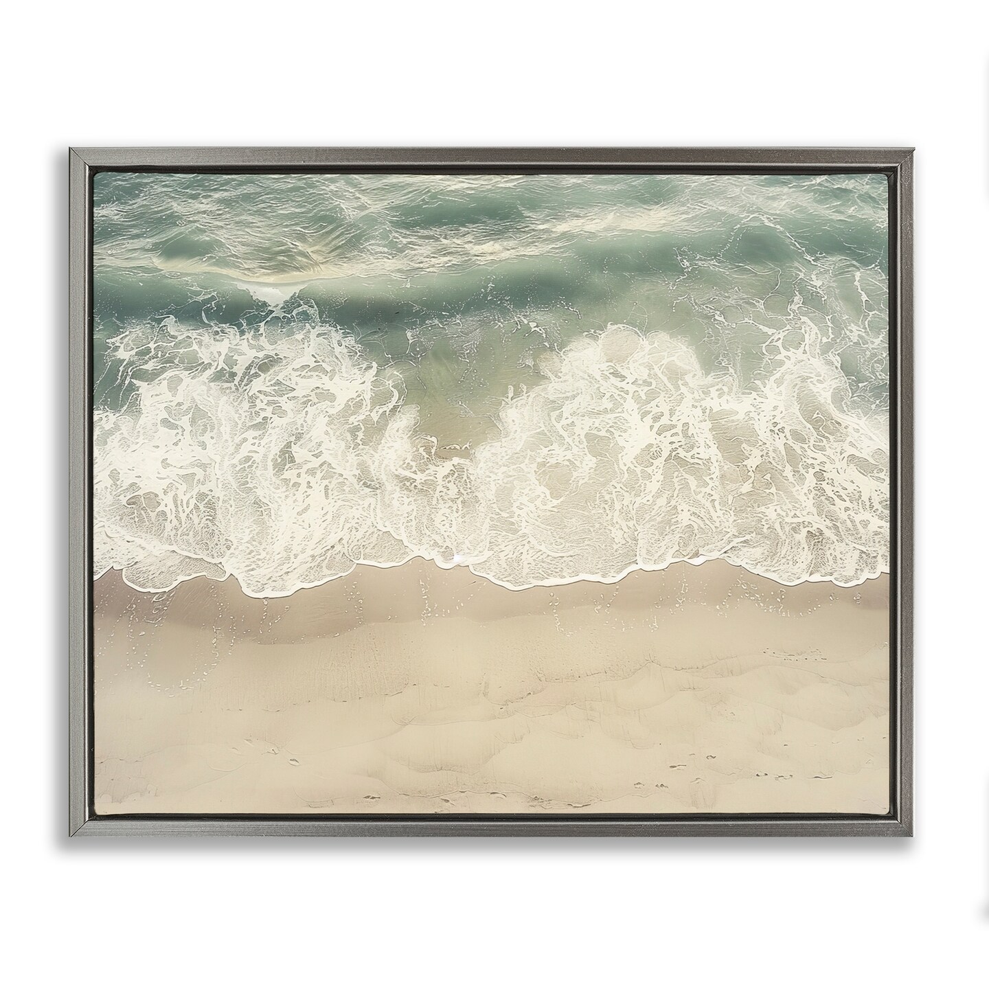 Stupell Industries Aerial Waves Lapping Shore Floating Frame By Lazar ...
