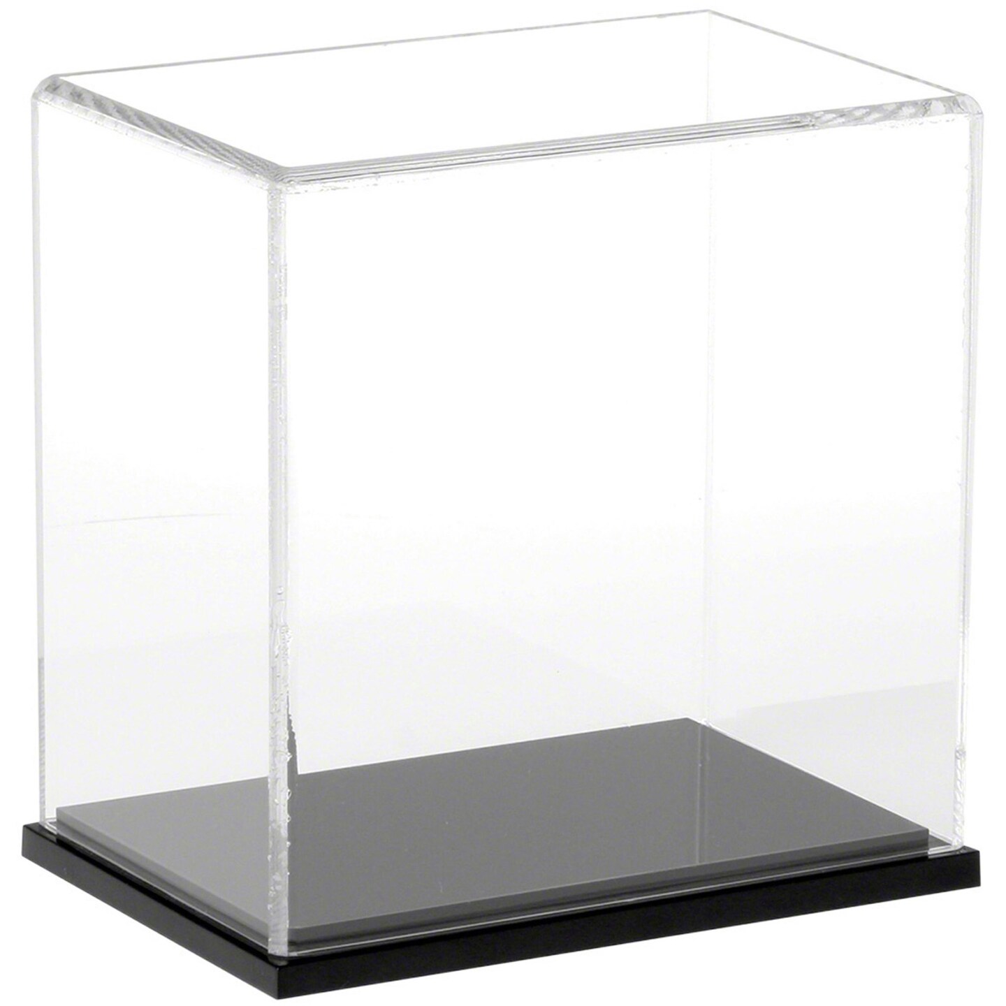Plymor Clear Acrylic Display Case, 6" W x 4" D x 6" H, Color: Black ...