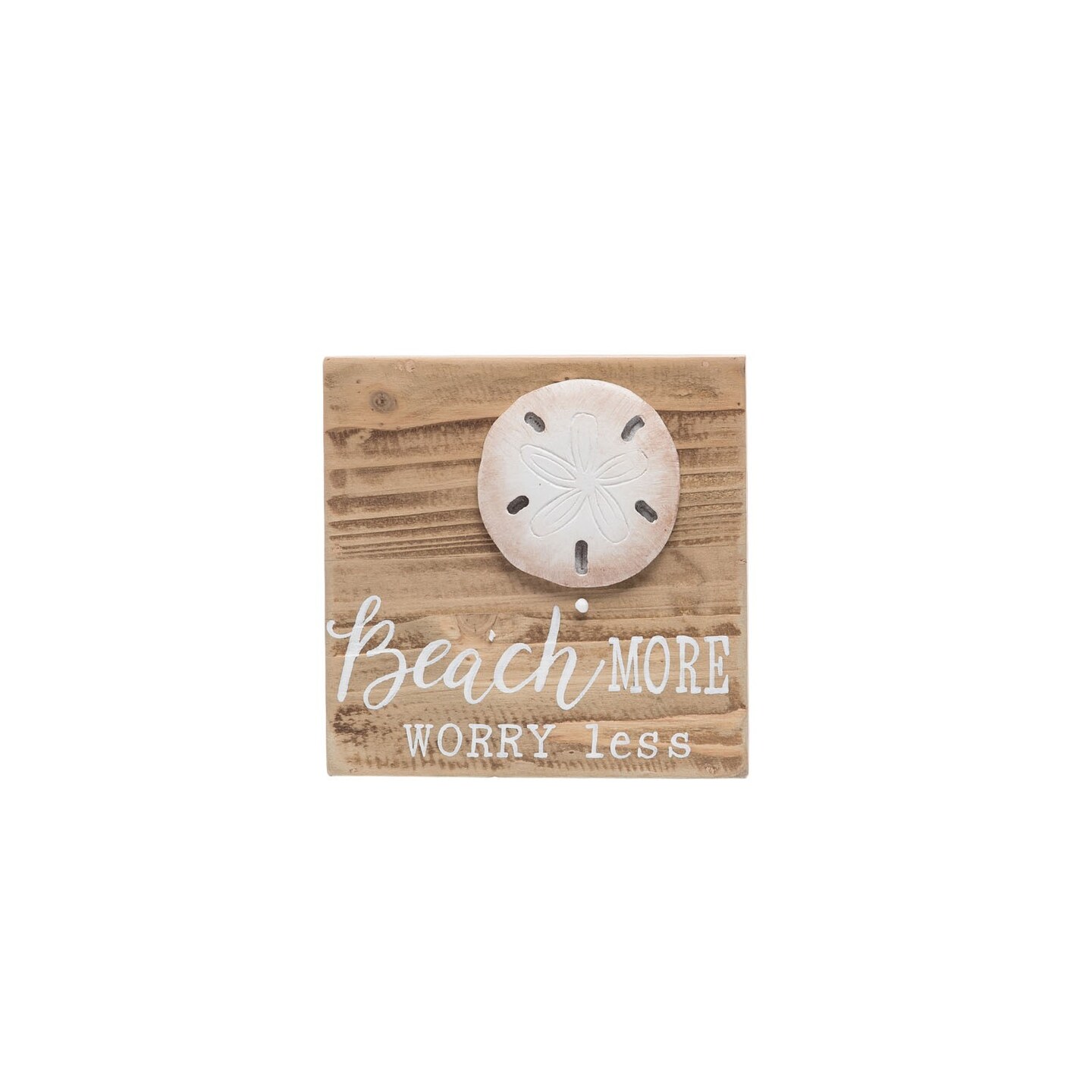 Sandy Beach Block Sign Home Table Decor 5.87 x 1.25 x 5.87 Inches ...