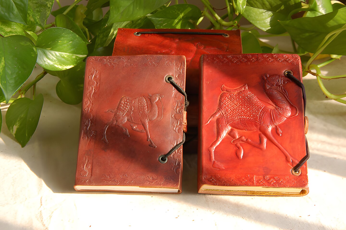 Pure handmade camel skin non-cow and sheepskin embossed notebook diary ...
