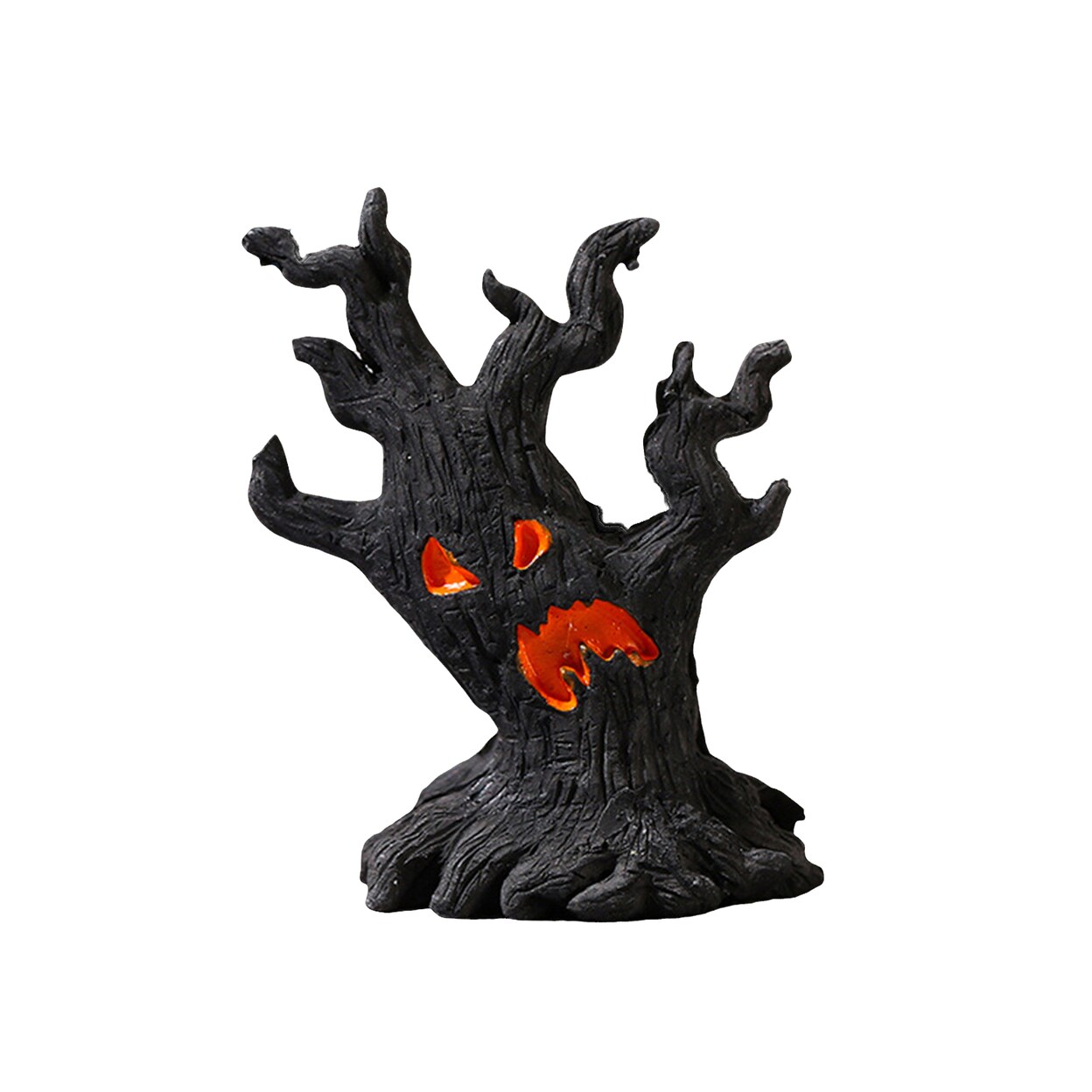 1/4Pcs Halloween Spooky Tree Figurine Ghost Tree Stump Resin Statue ...