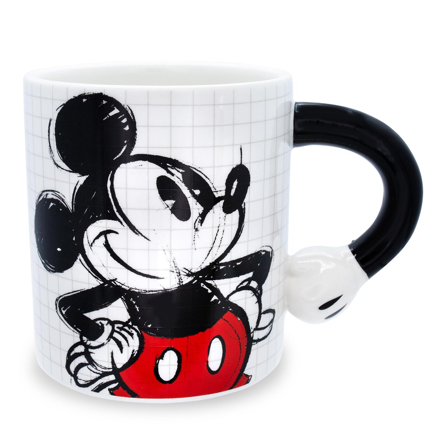 Disney Mickey Mouse Sculpted Handle Ceramic Mug | Holds 20 Ounces ...