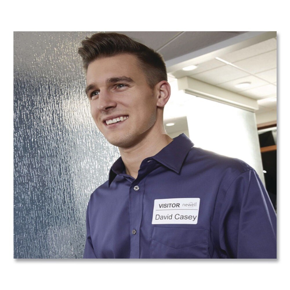 DYMO 2.25 in. x 4 in. Self-Adhesive Name Badge Labels - White (1/Box ...