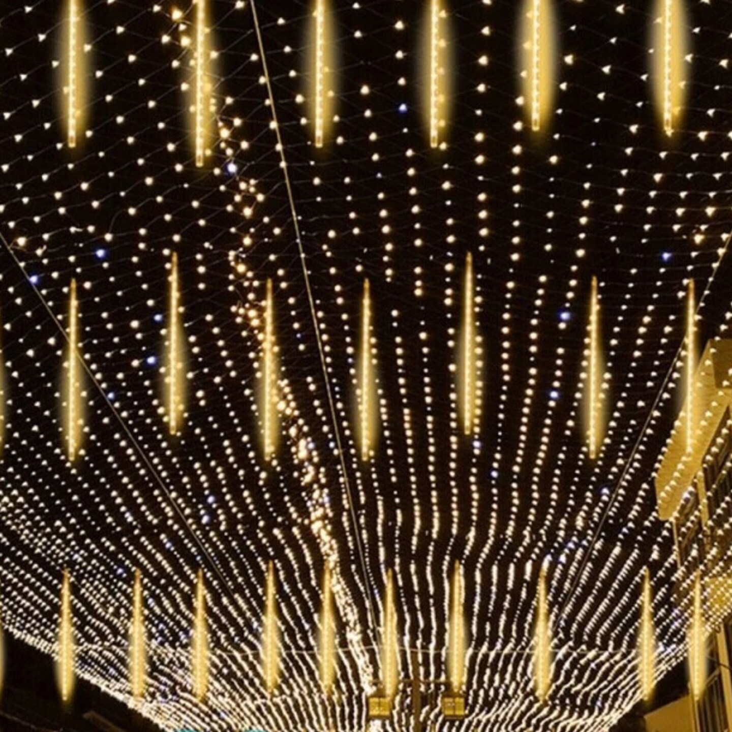 144 LED Solar Lights Meteoric Shower Rain Tree LED Strings | Michaels