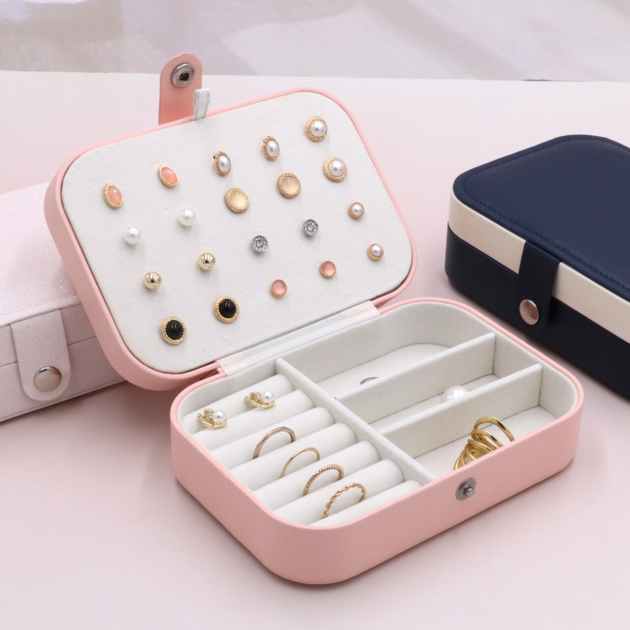 Personalized Jewelry Boxes For Women. PU Leather Travel Jewellery Box Jewels Storage Box For Earring Ring Necklace. Bridesmaid Gifts. MakerPlace by Michaels