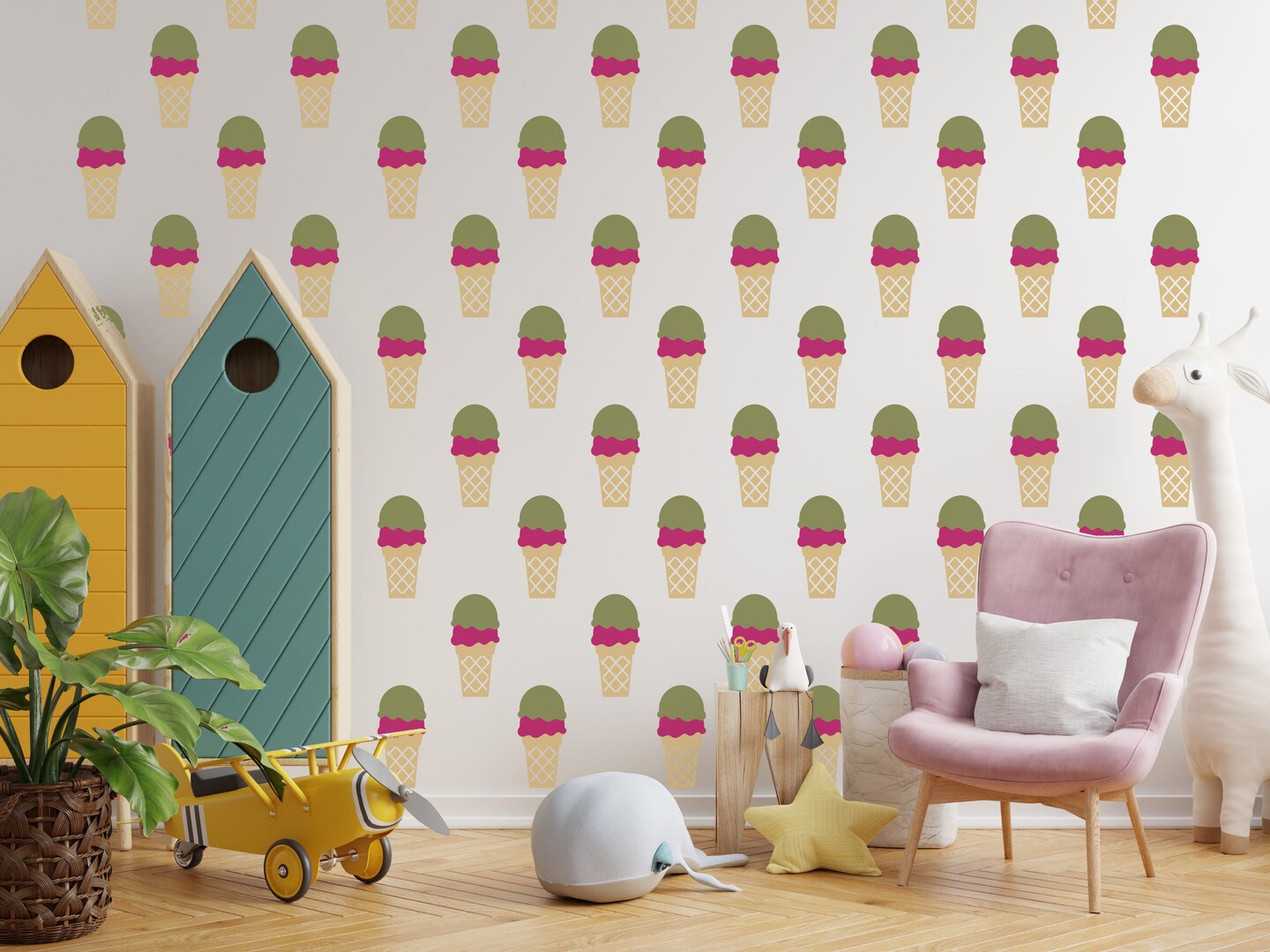 Ice Cream Wall Decal - Kids Room Decals, Dessert Wall Decal, Bakery ...