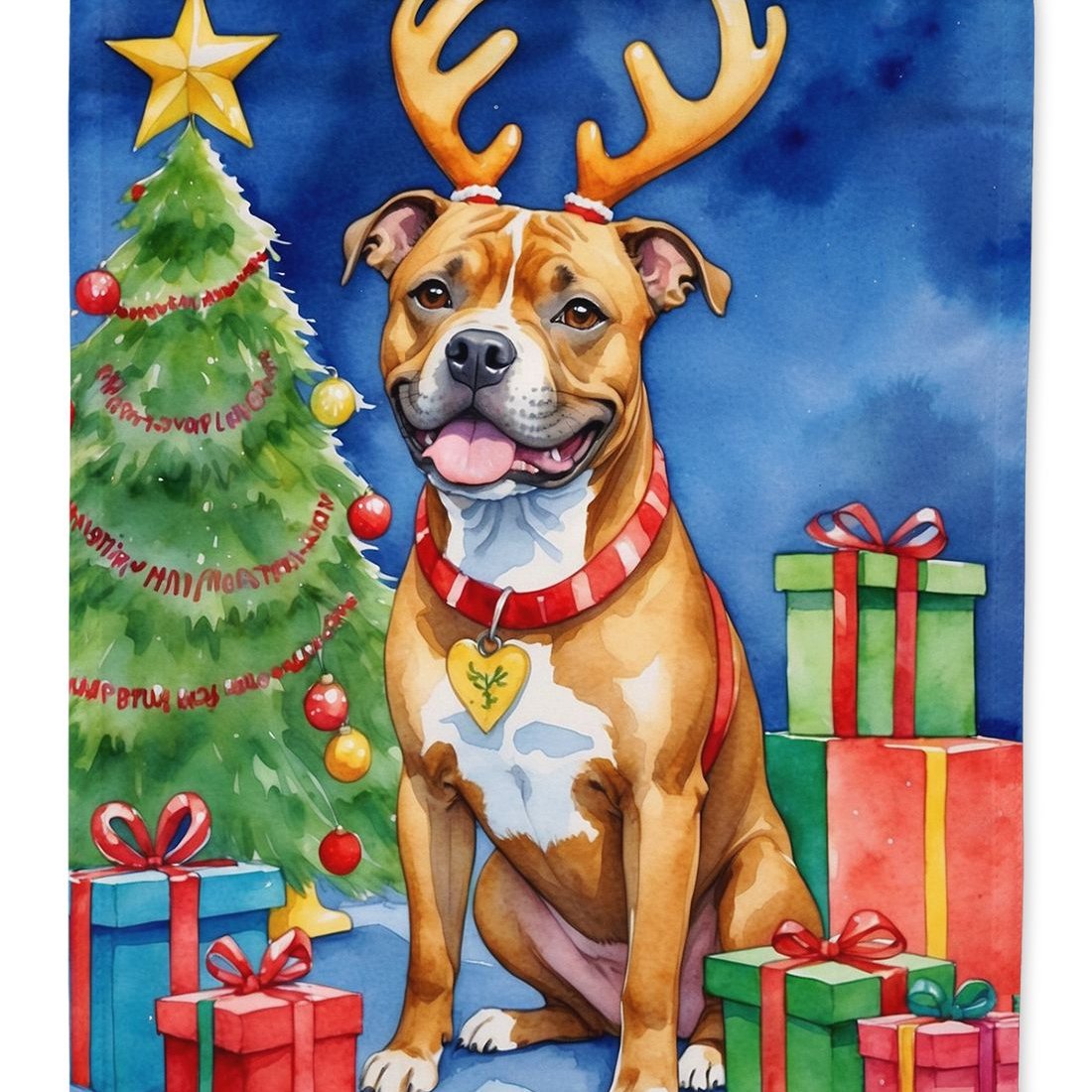 Edge Collections - 28" X 40" - Multicolor - Staffordshire Bull Terrier ...