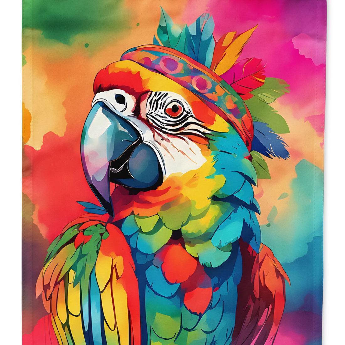 Edge Collections - 28" X 40" - Multicolor - Hippie Animal Parrot Large ...