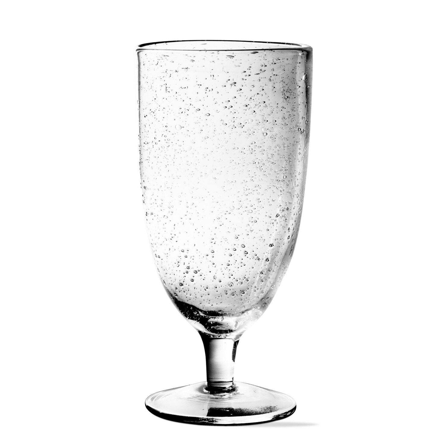 Bubble Glass Iced Tea Goblet - 22oz Clear Drinkware, 7.8" H x 3.6" D, Hand Wash Only, Perfect ...