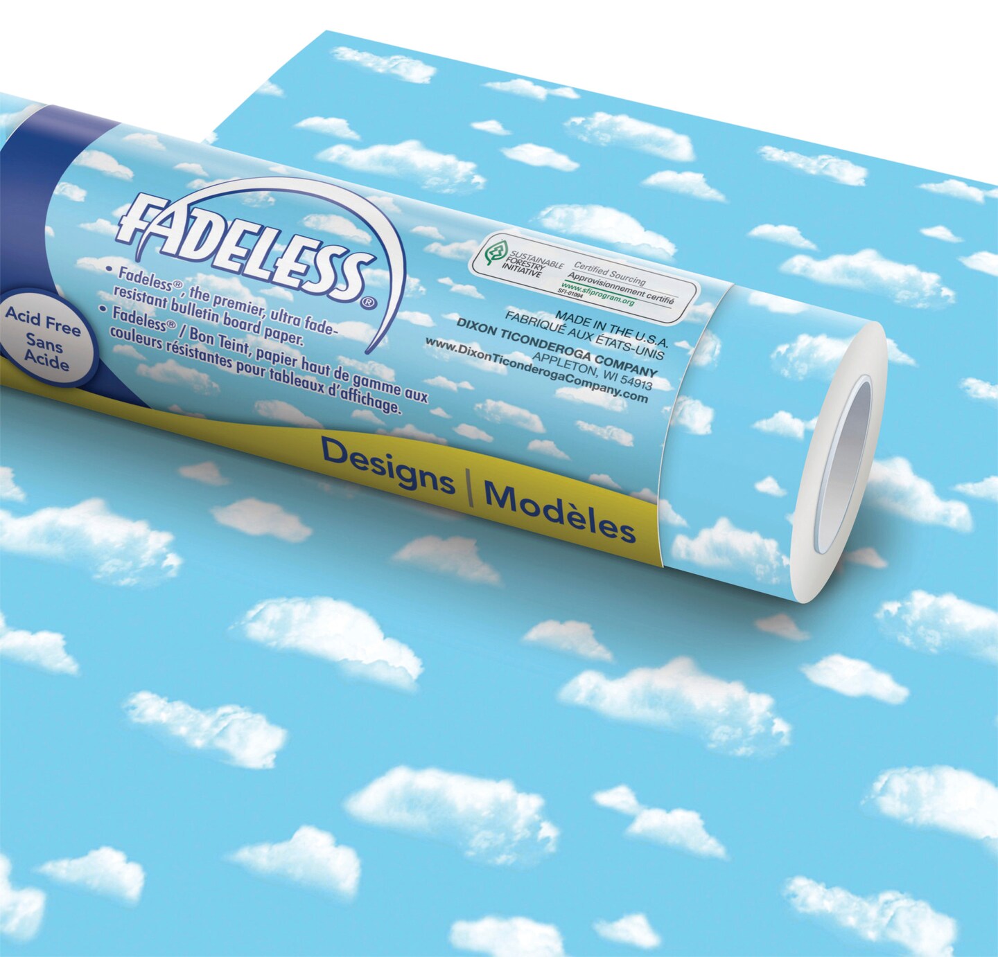 Fadeless Designs Paper Roll, Clouds, 48 Inches x 50 Feet, Size: Over 10 ...