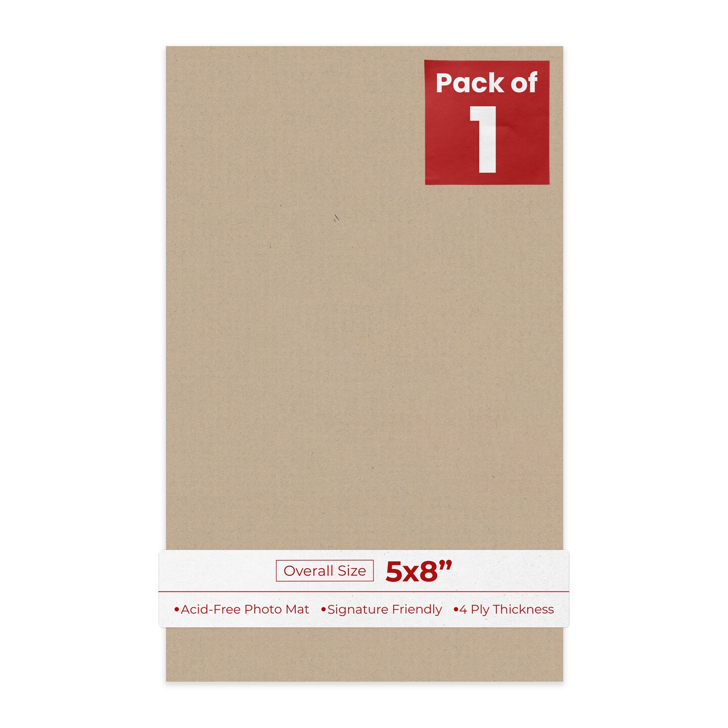 Tawny Brown 5x8 Uncut Mat Board - Blank Sheets, No Opening, Color ...