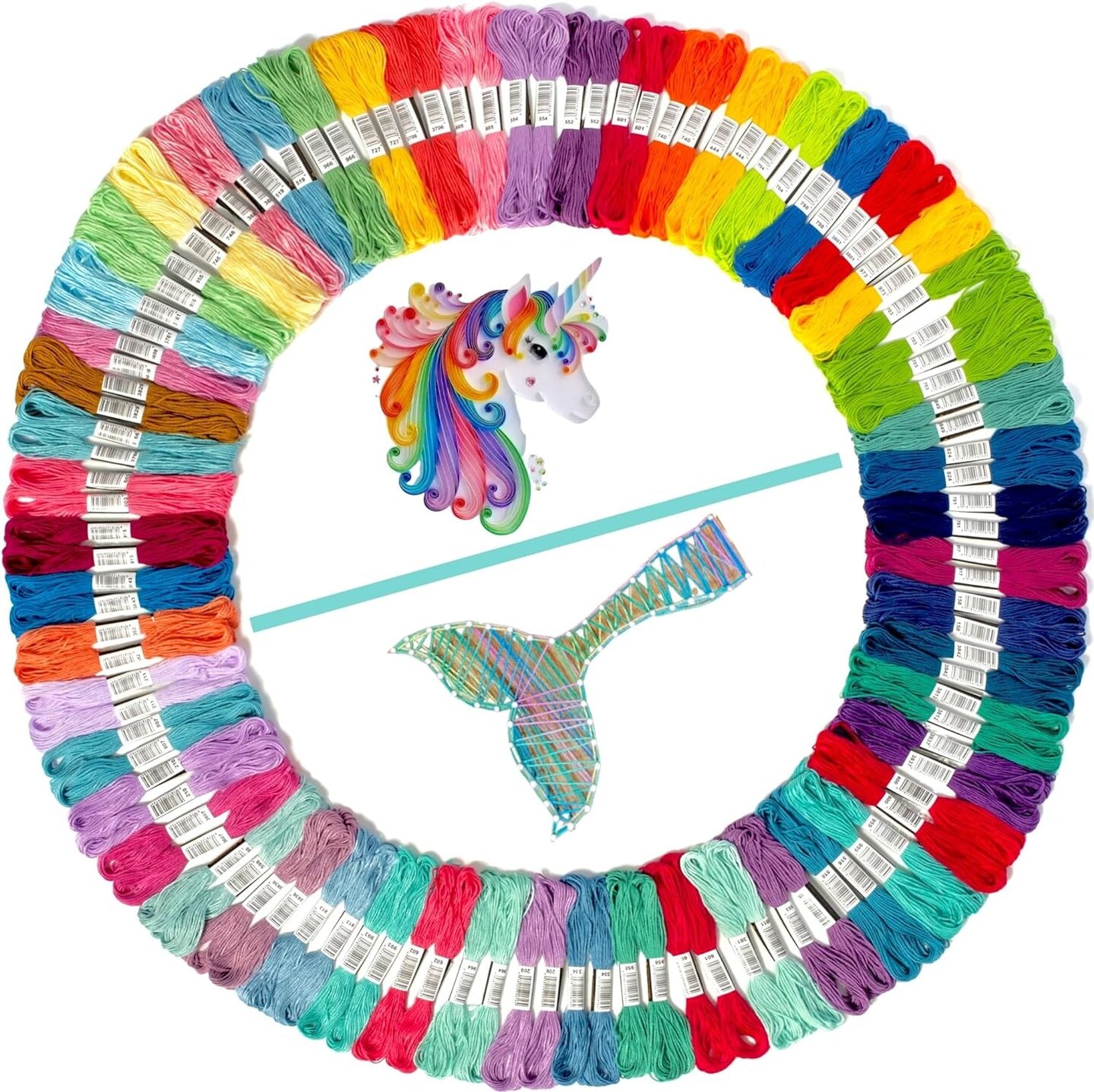 Athena’S Elements Embroidery Thread | Rainbow Themed Embroidery Floss ...