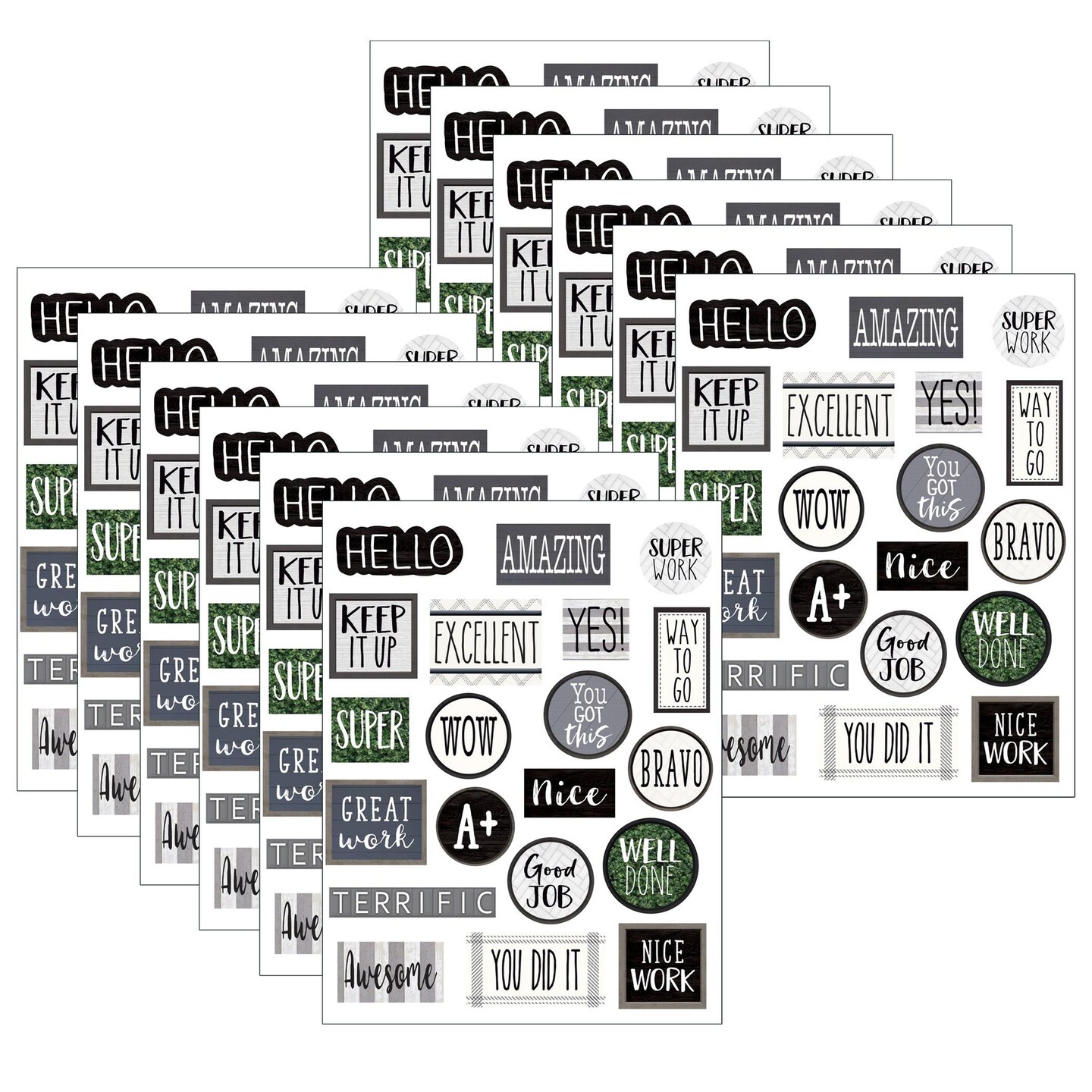 Modern Farmhouse Stickers, 120 Per Pack, 12 Packs | Michaels