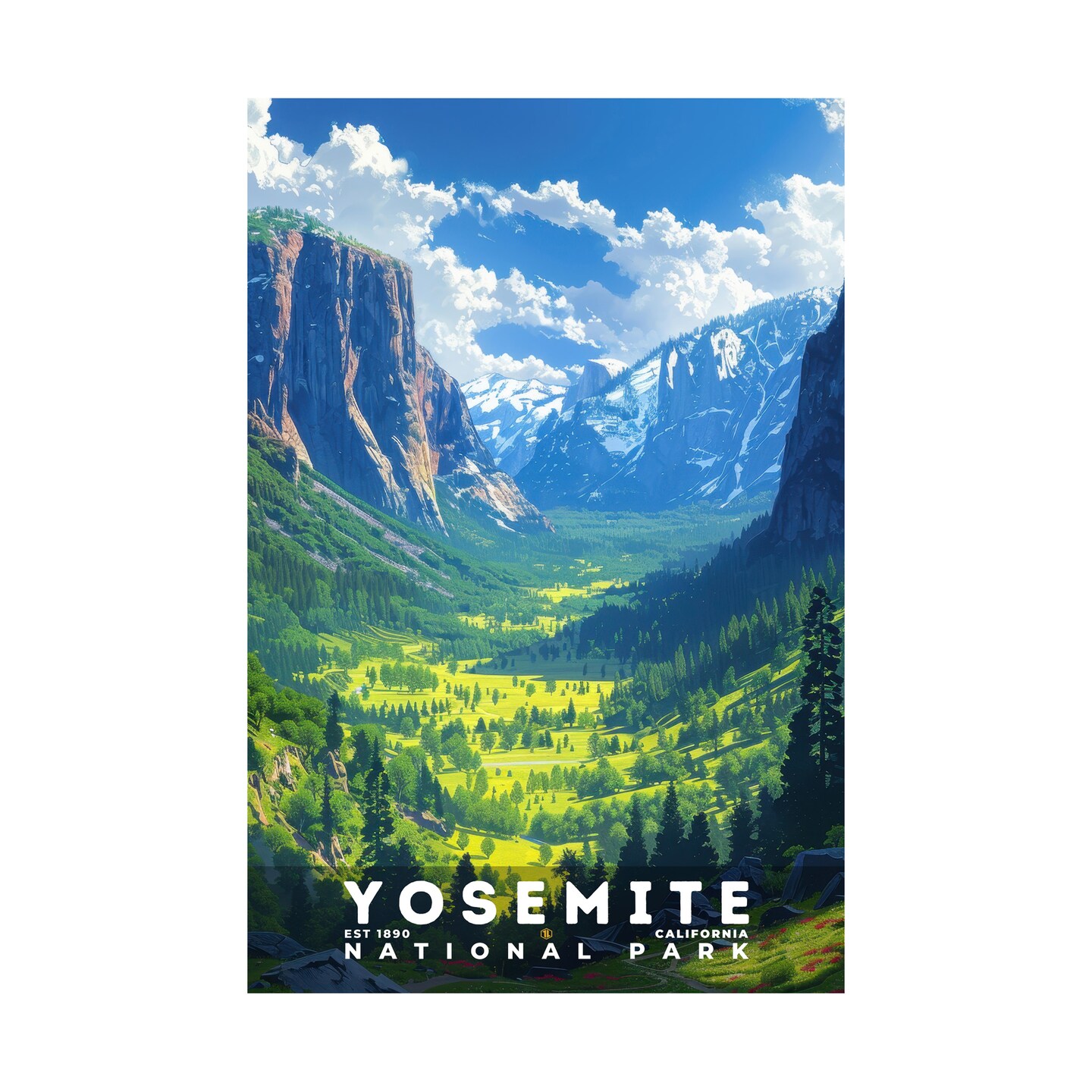 Yosemite National Park Poster, Travel Art, Office Poster, Home Decor ...