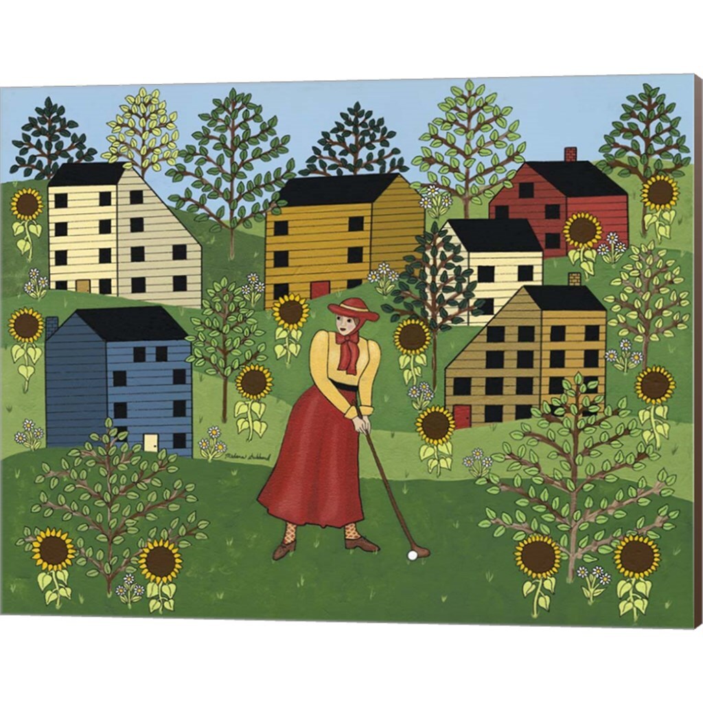 Golf Gal by Medana Gabbard 20" x 16" Canvas Wall Art | Michaels