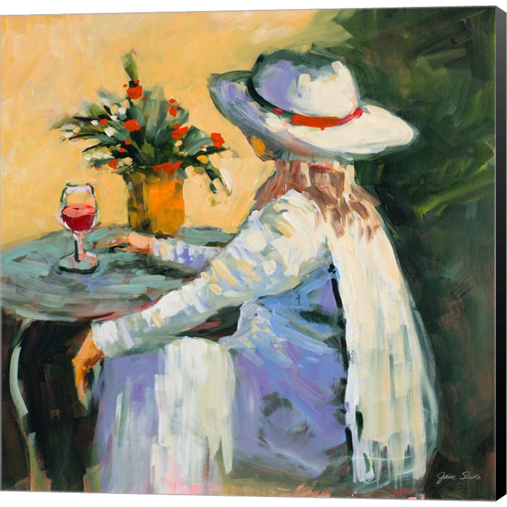 Wine In The Garden by Jane Slivka 12" x 12" Canvas Wall Art | Michaels