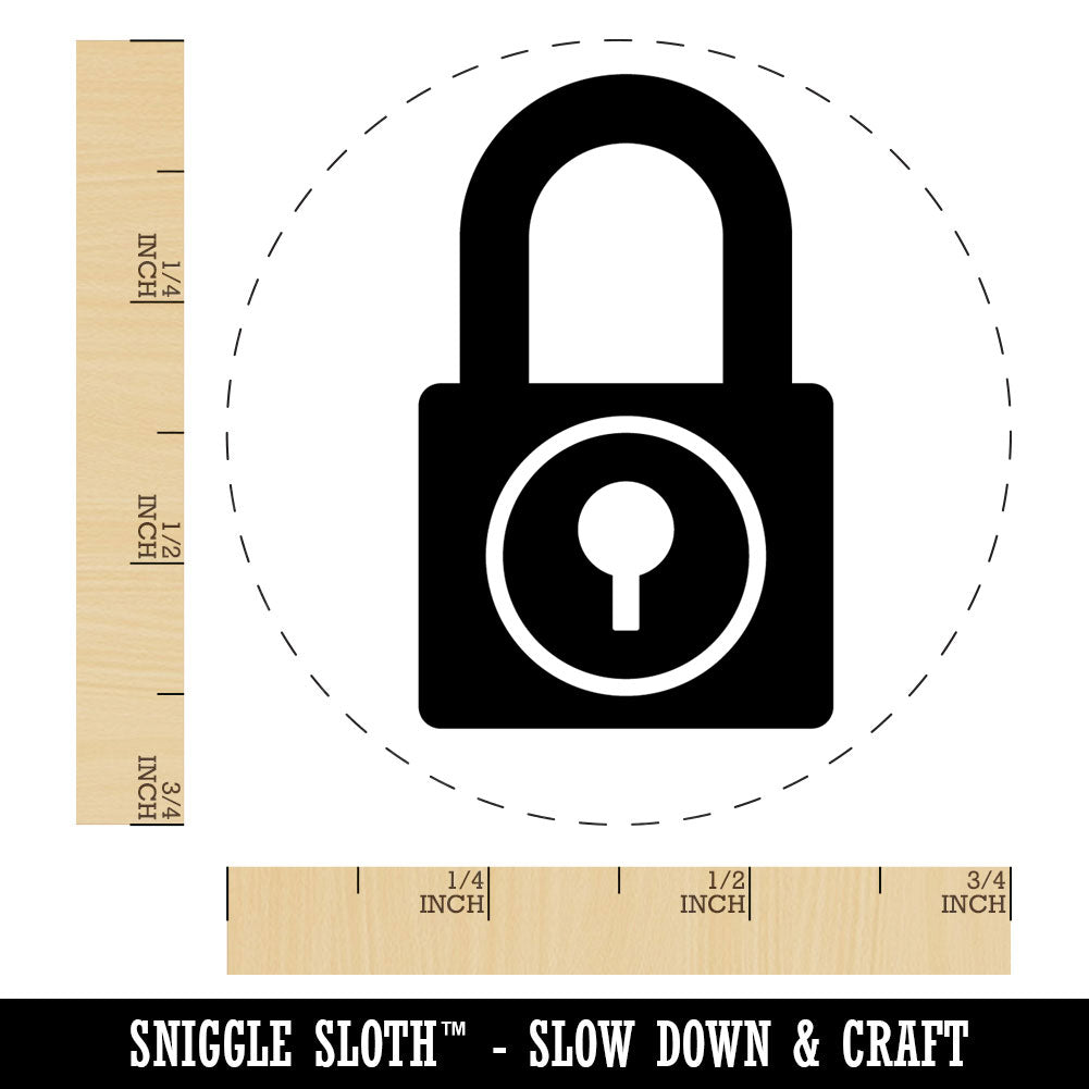 Padlock Locked Keyhole Security Symbol Rubber Stamp for Stamping ...