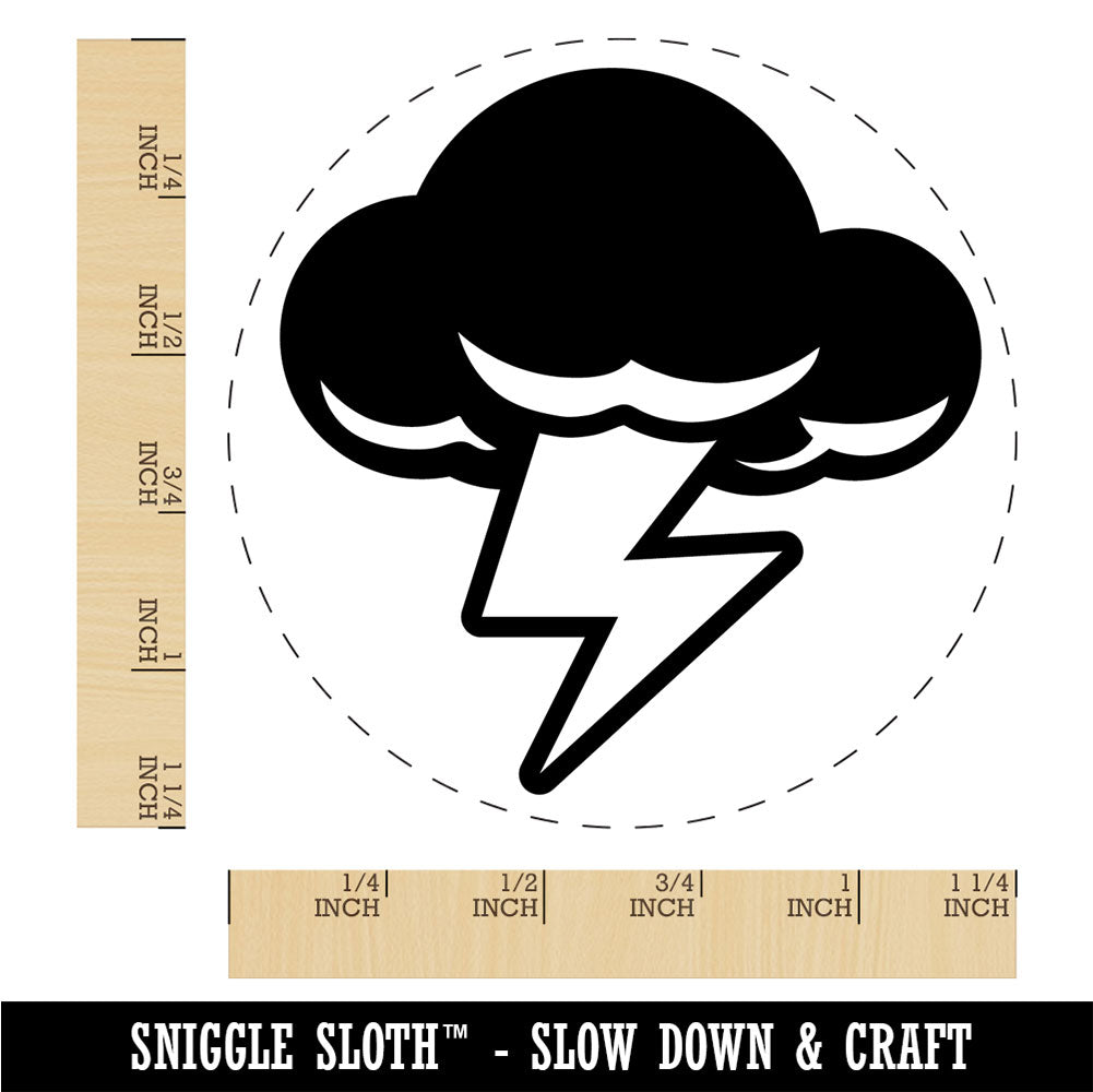 Thunder Storm Cloud Weather Lighting Bolt Rubber Stamp for Stamping ...