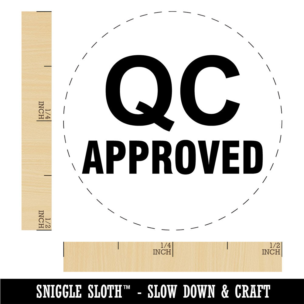 QC Approved Quality Control Manufacturing Label Rubber Stamp for ...