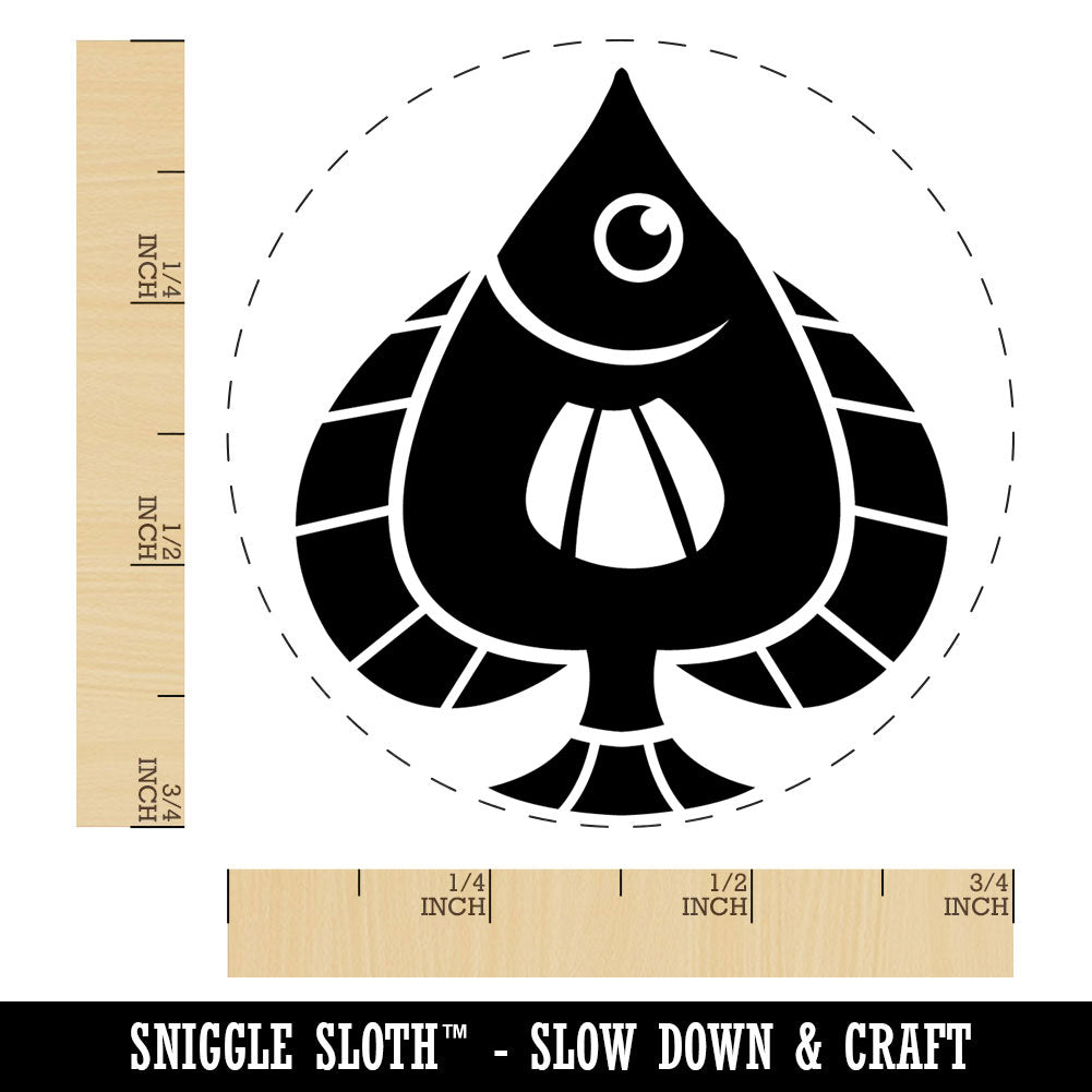 Spade Shaped Fish Cartoon Rubber Stamp for Stamping Crafting Planners ...