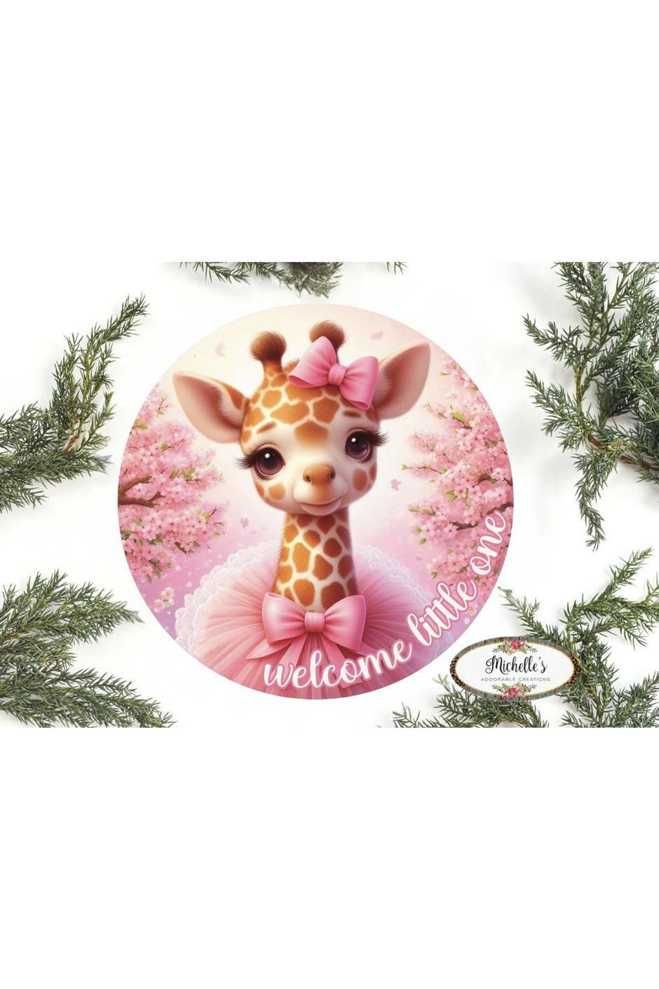 Welcome Little One Giraffe: Baby Girl | Michaels
